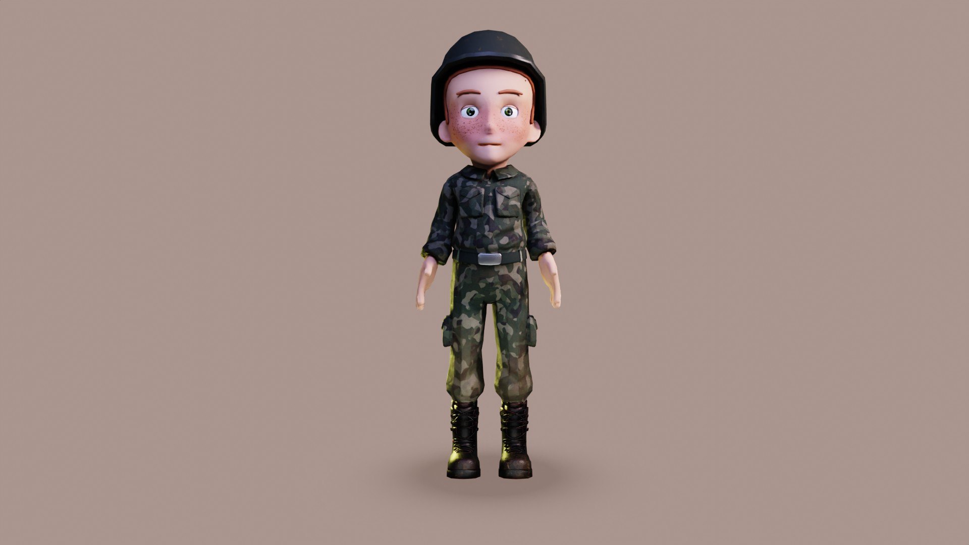 3D Army Character From Toon Apocalypse Character Set Low-poly 3D Model ...