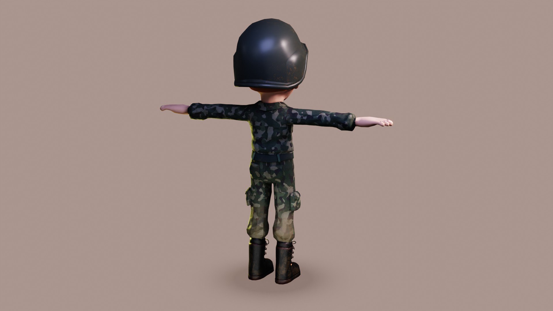 3D Army Character From Toon Apocalypse Character Set Low-poly 3D Model ...