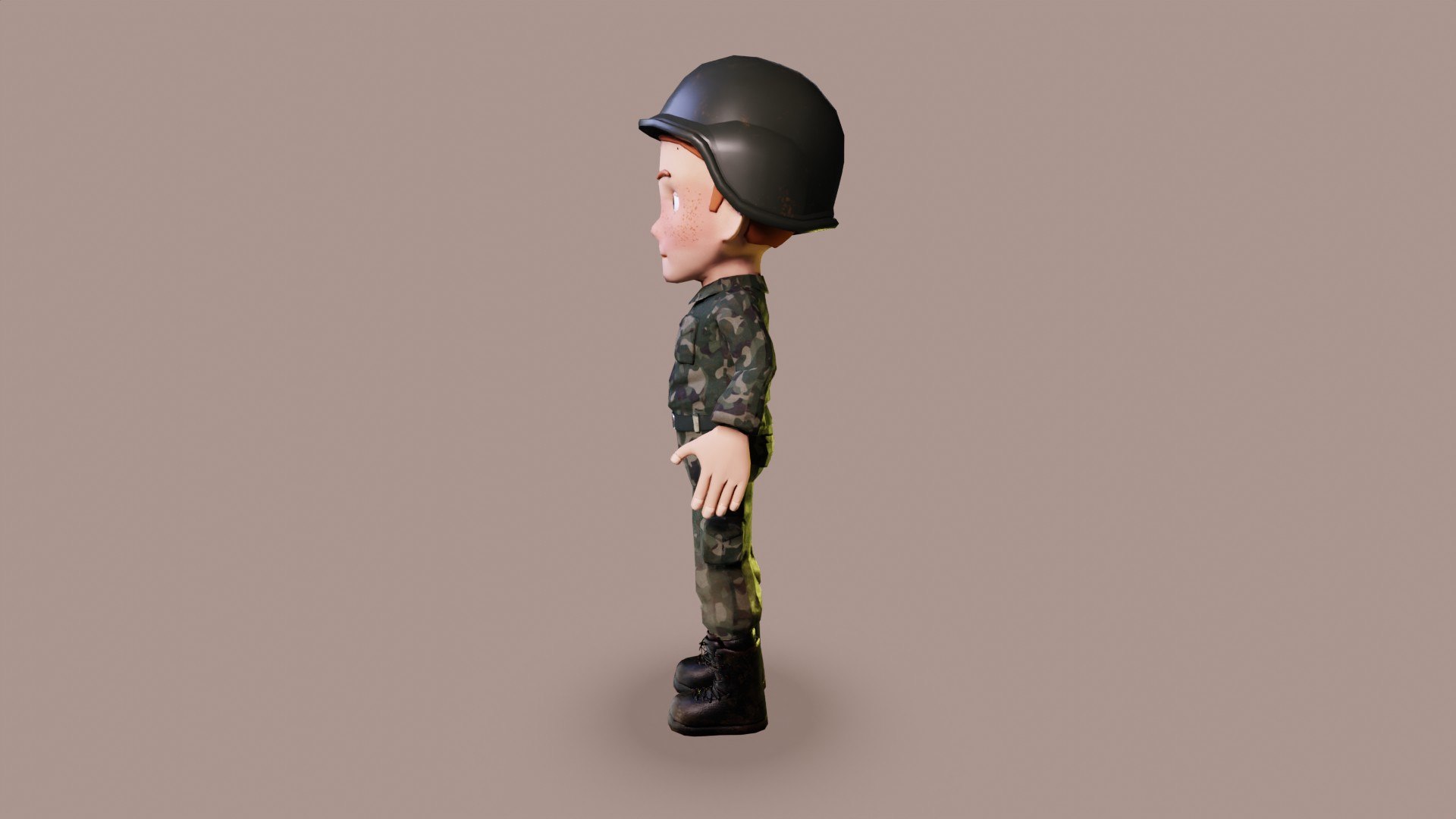 3D Army Character From Toon Apocalypse Character Set Low-poly 3D Model ...