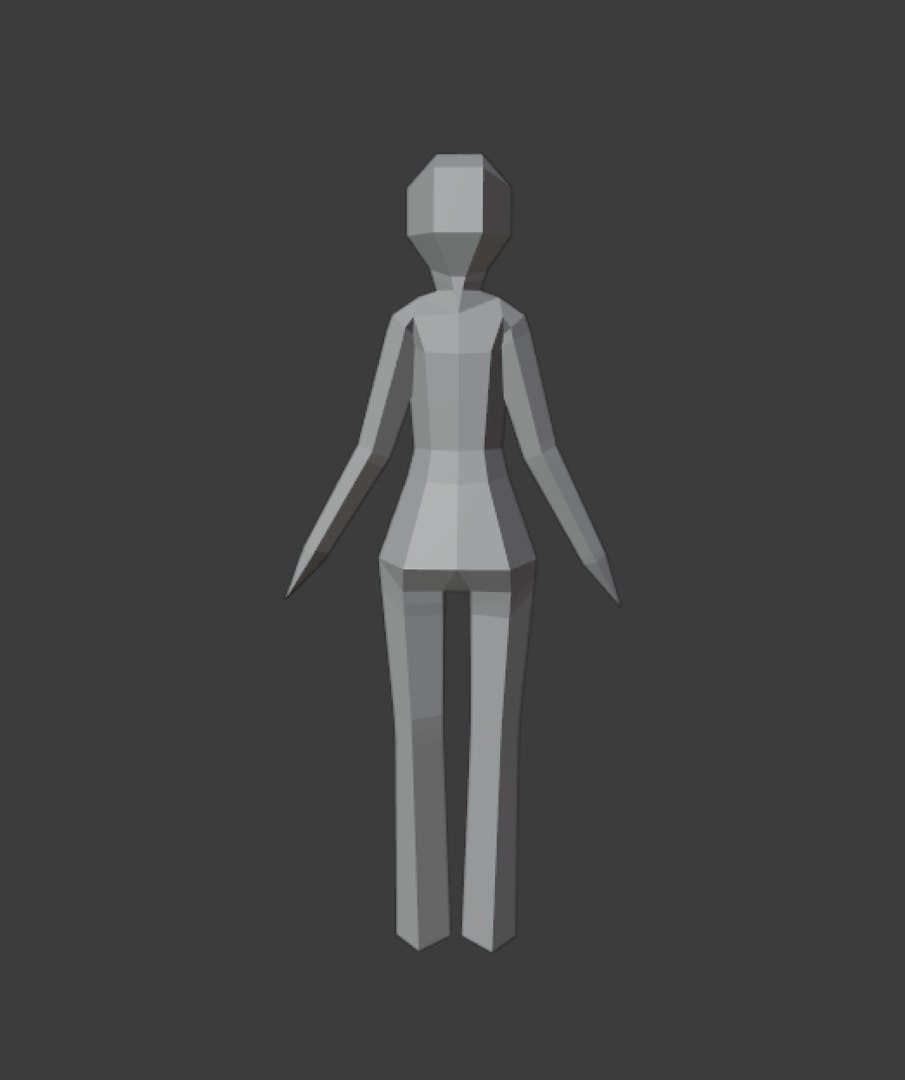 PSX-Style Low Poly Female Base Mesh Rigged 3D Model - TurboSquid 2236184