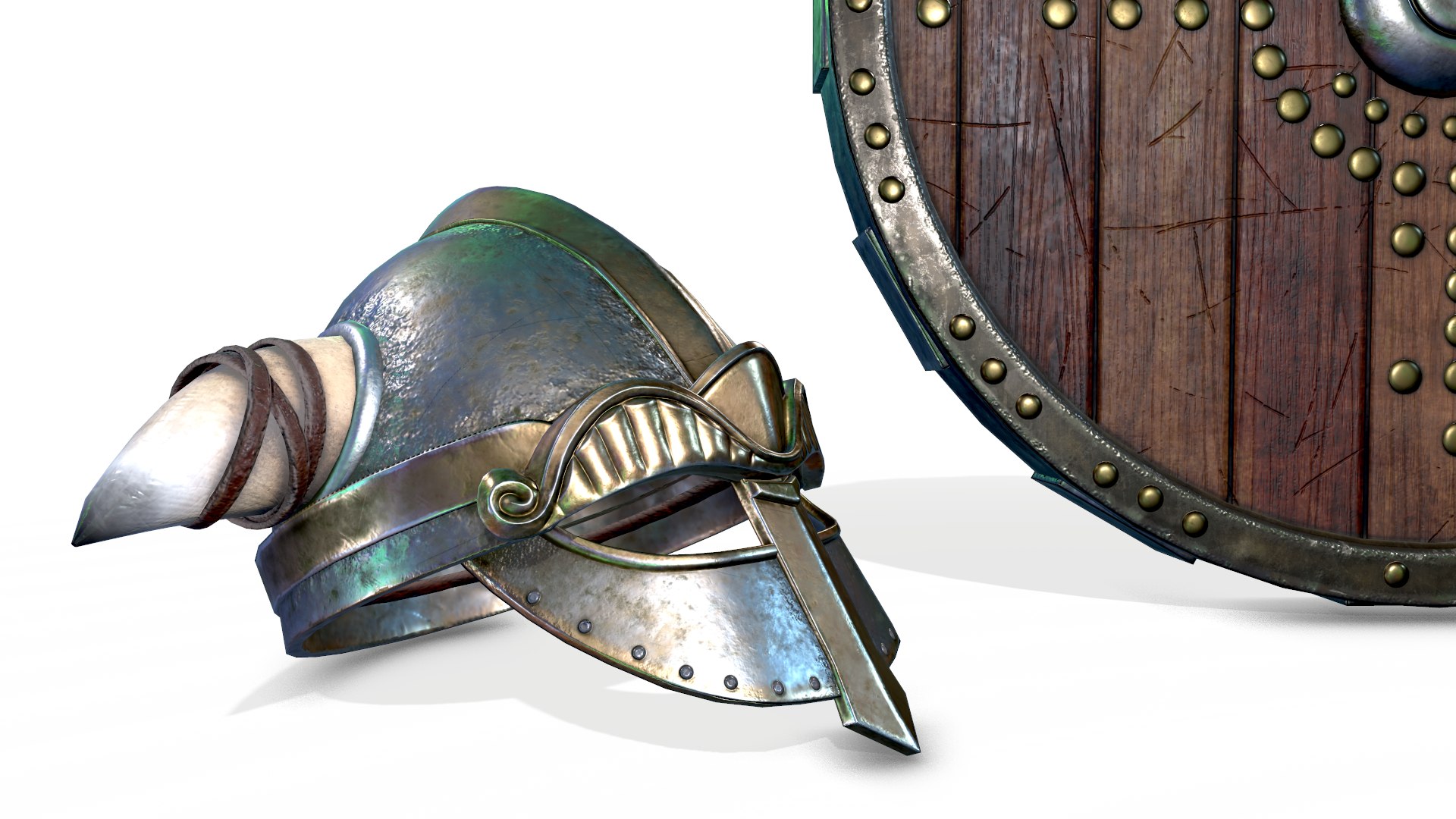 Helmet Axe Shield 3D Model - TurboSquid 1463830
