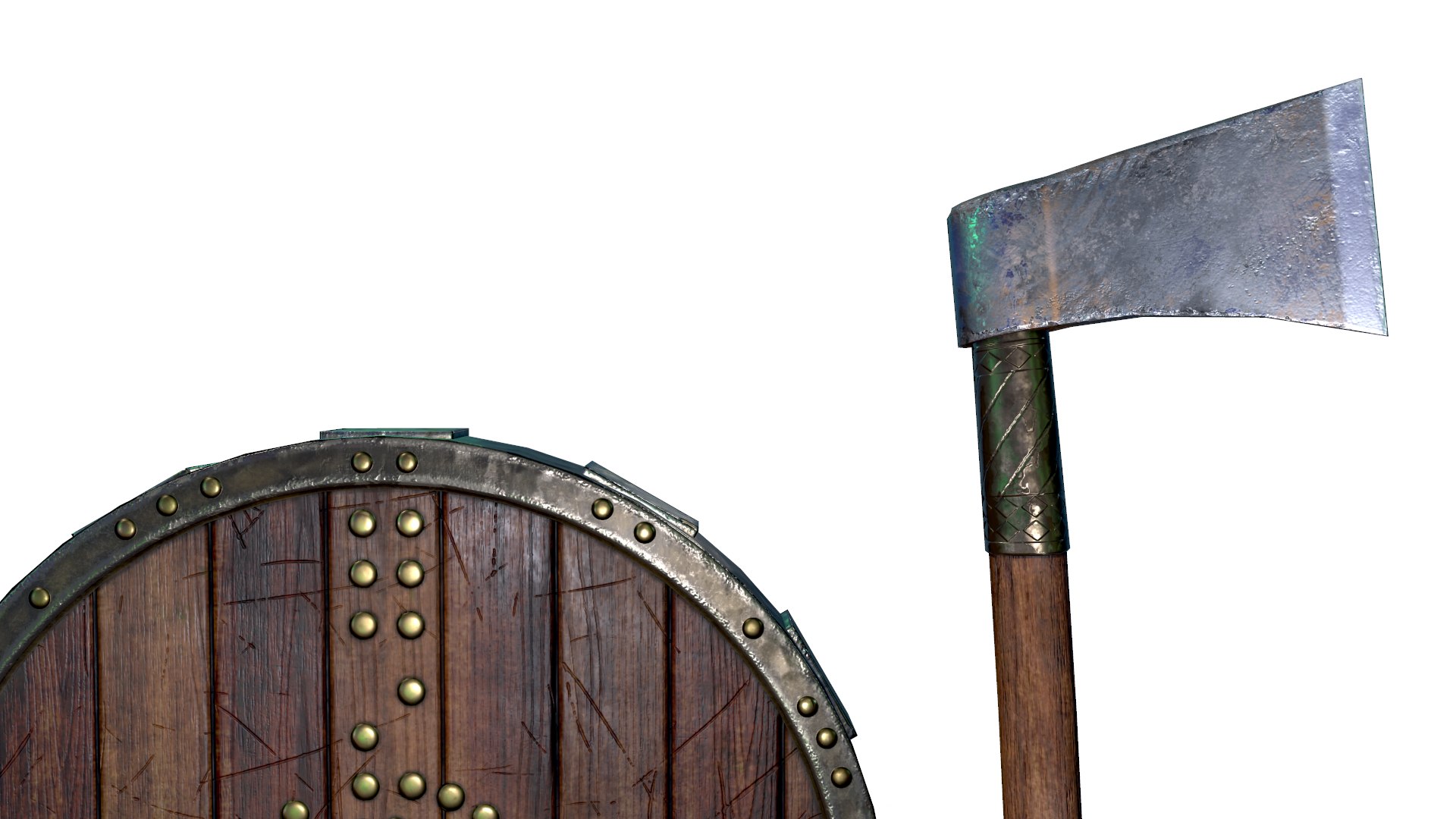 Helmet Axe Shield 3D Model - TurboSquid 1463830