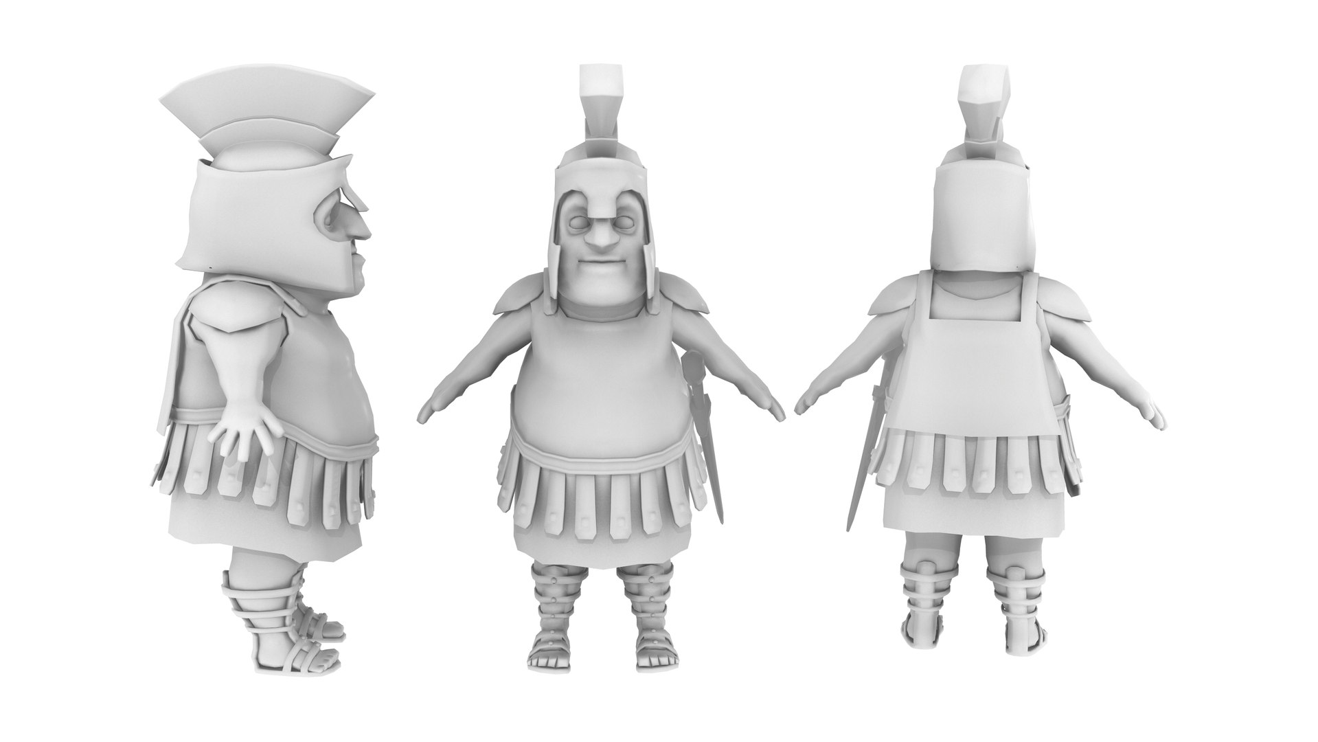 3D Stylized Fat Roman Soldier - TurboSquid 1700285