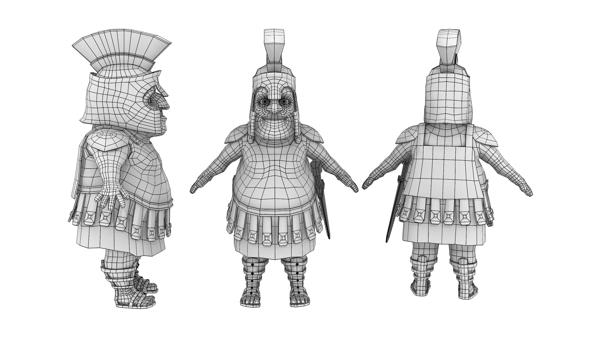 3D Stylized Fat Roman Soldier - TurboSquid 1700285