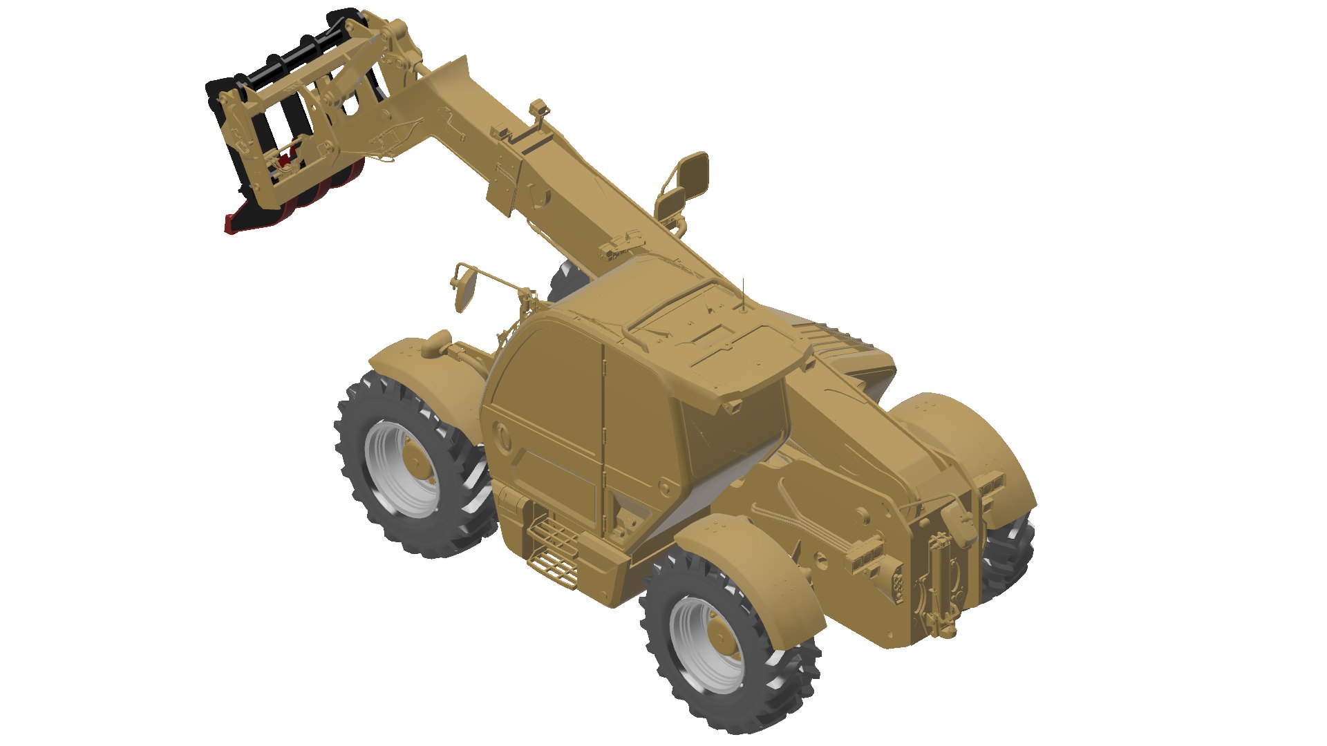 Telescopic Handlers Root Rakes Grapple 3D - TurboSquid 2176040