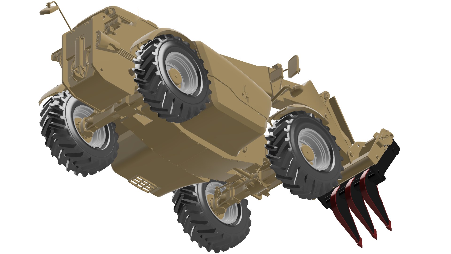 Telescopic Handlers Root Rakes Grapple 3D - TurboSquid 2176040