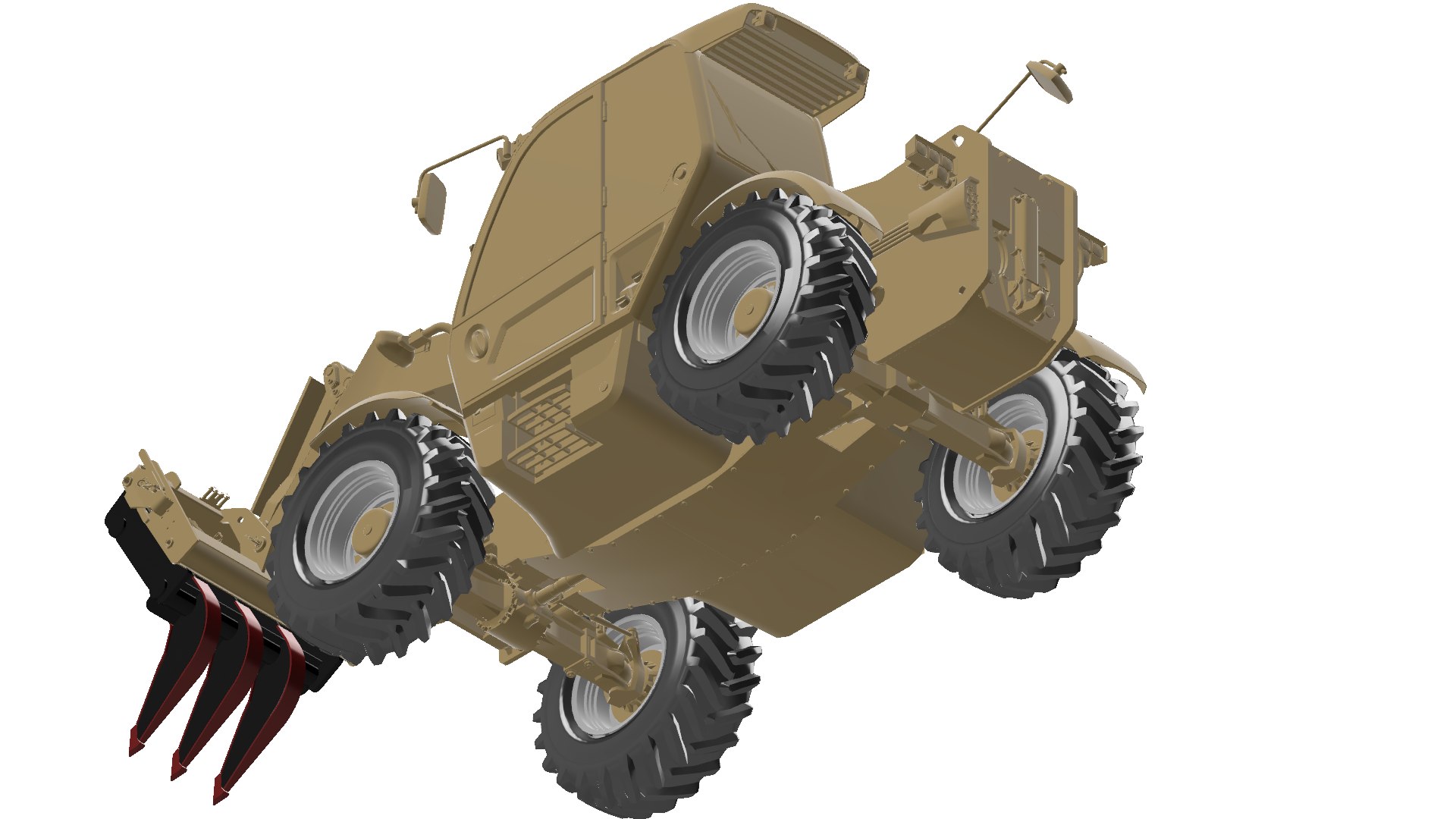 Telescopic Handlers Root Rakes Grapple 3D - TurboSquid 2176040
