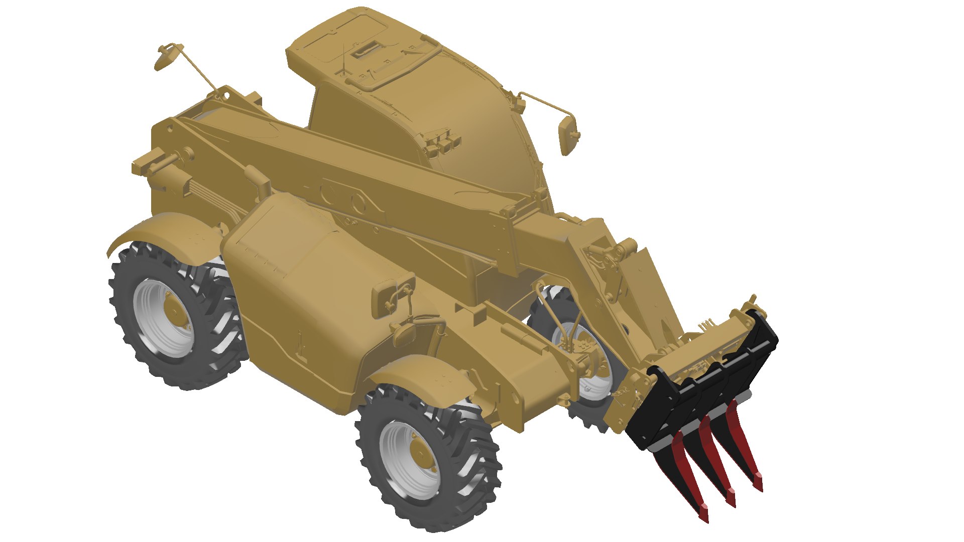 Telescopic Handlers Root Rakes Grapple 3D - TurboSquid 2176040