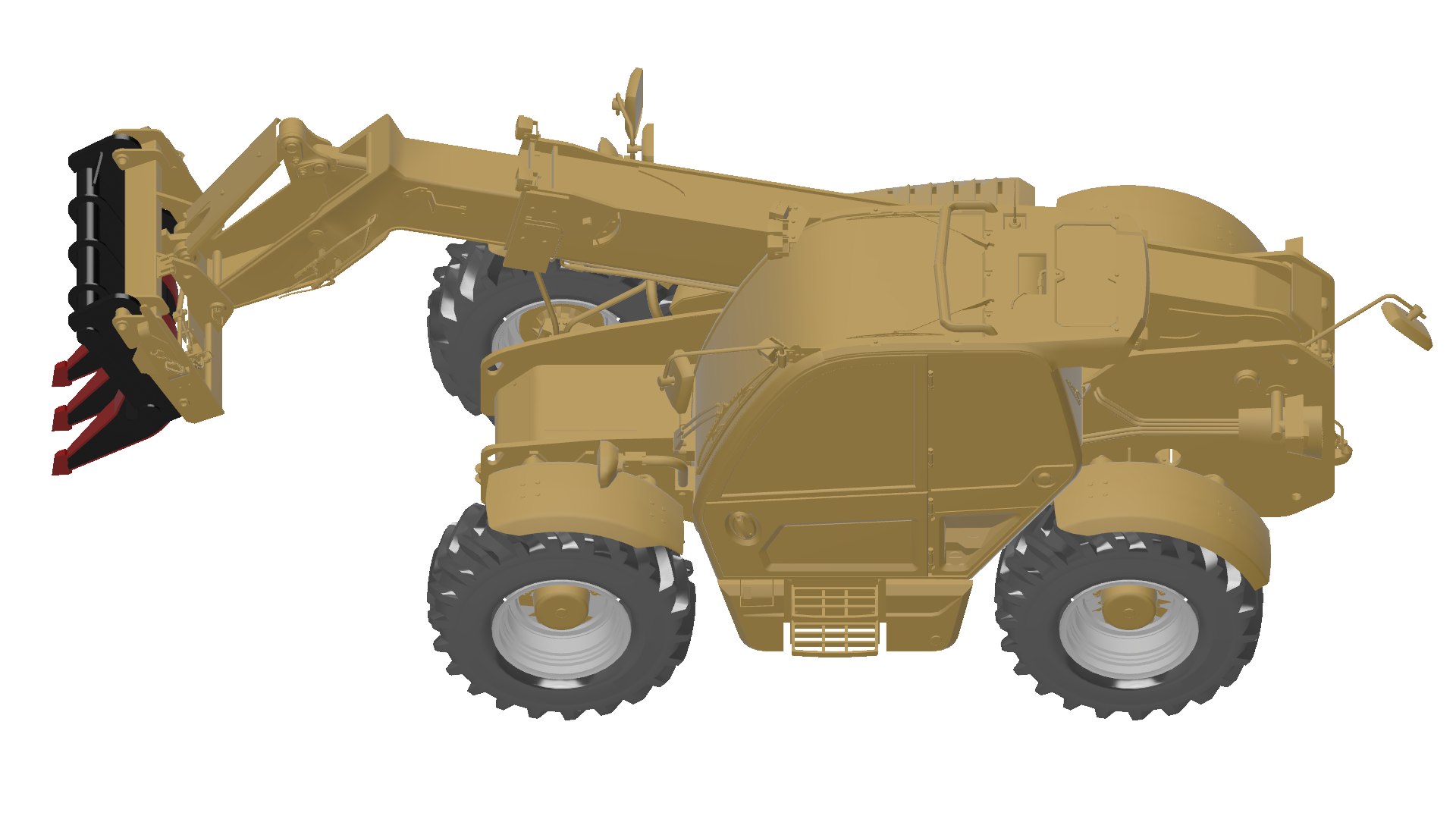 Telescopic Handlers Root Rakes Grapple 3D - TurboSquid 2176040