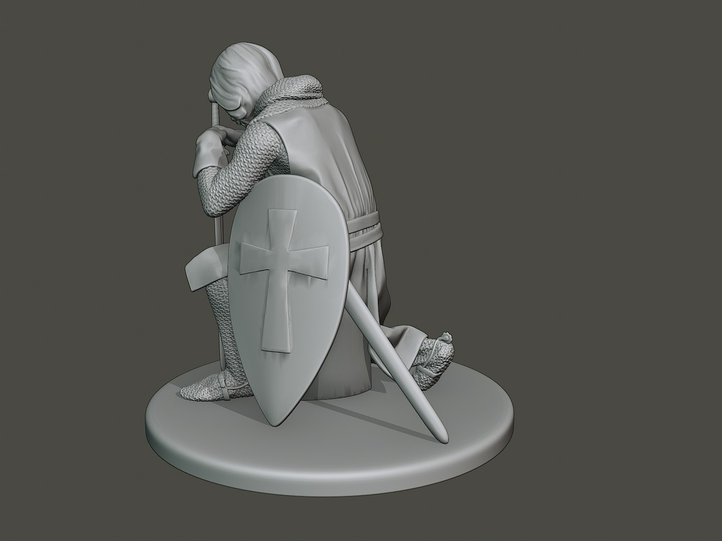 3D Knight Templar Praying T1 - TurboSquid 1537706
