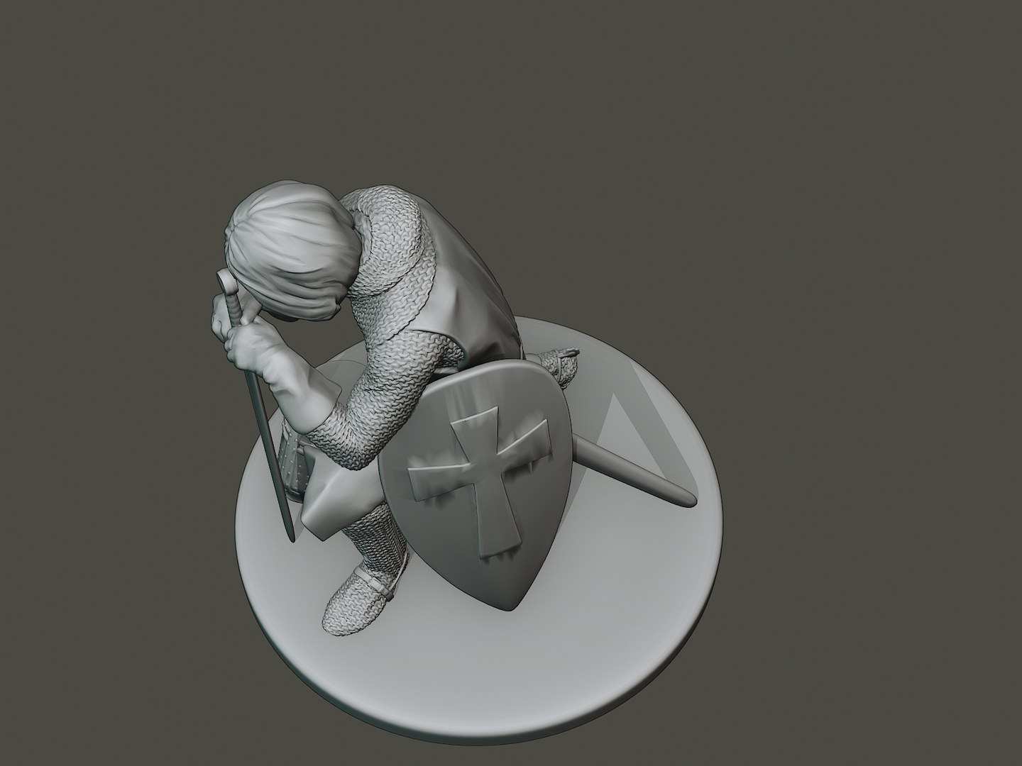 3D Knight Templar Praying T1 - TurboSquid 1537706