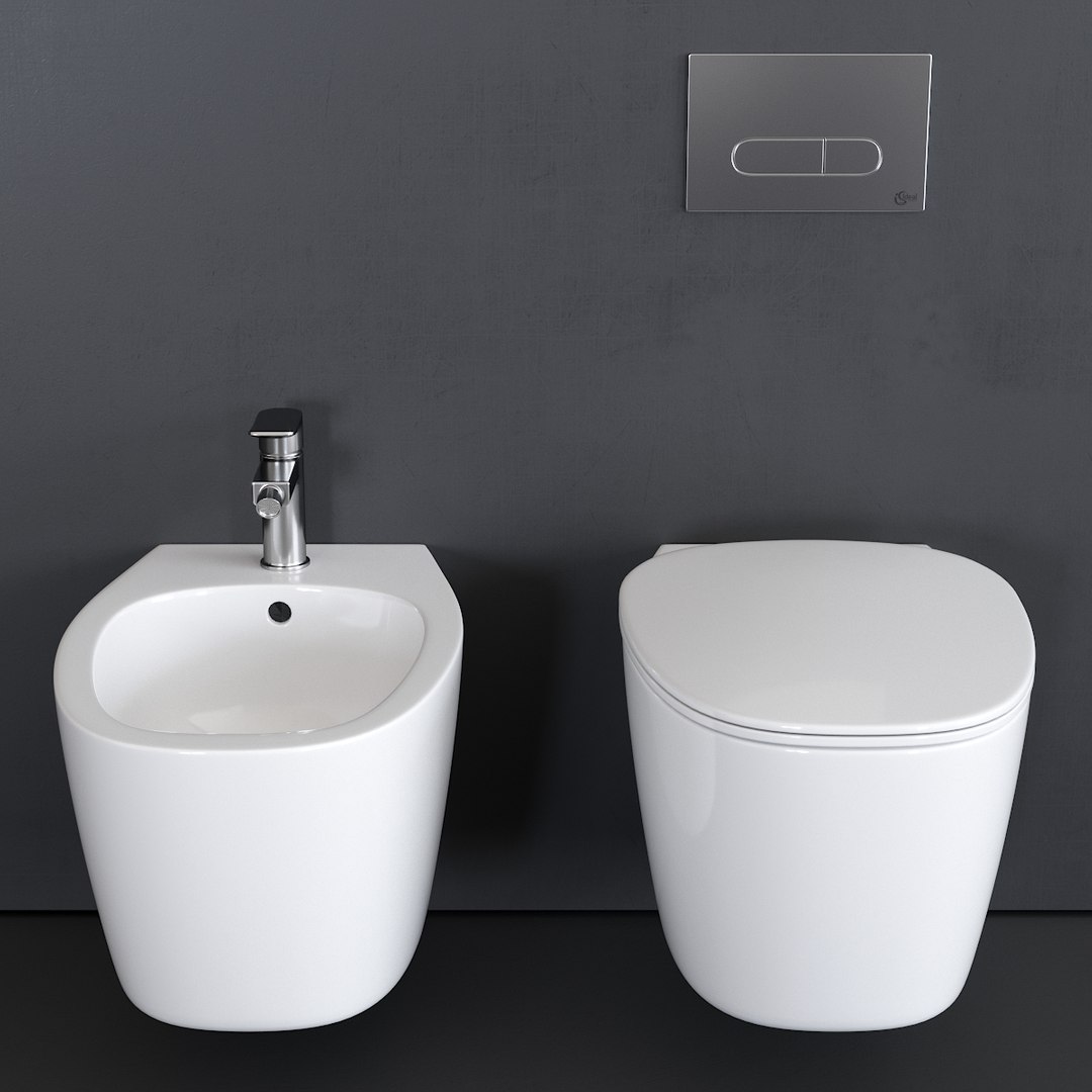 3D Dea Wall-hung Toilet Bidet Model - TurboSquid 1508594