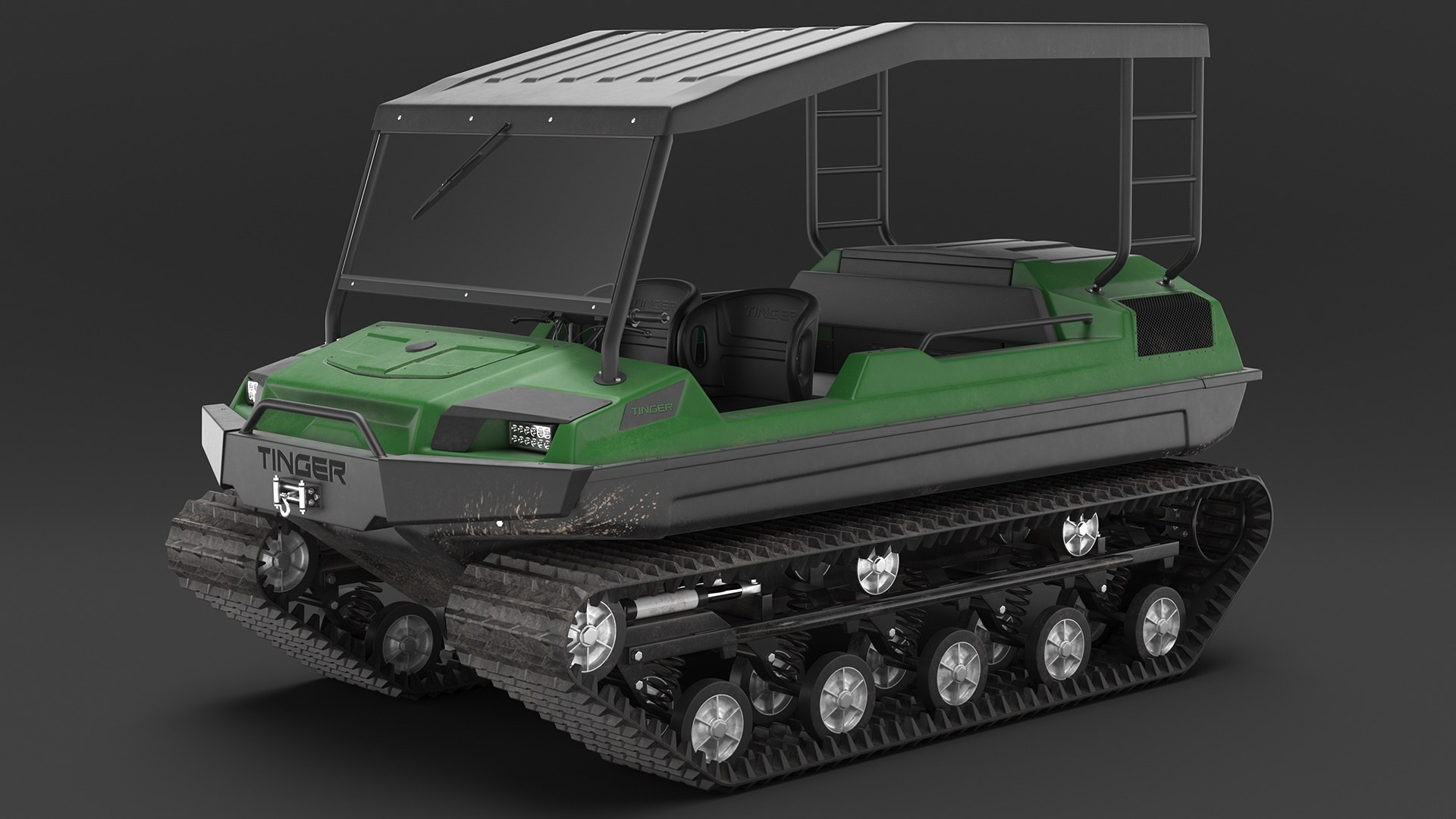 3D Model ATV Tinger Track Dirty - TurboSquid 2003141