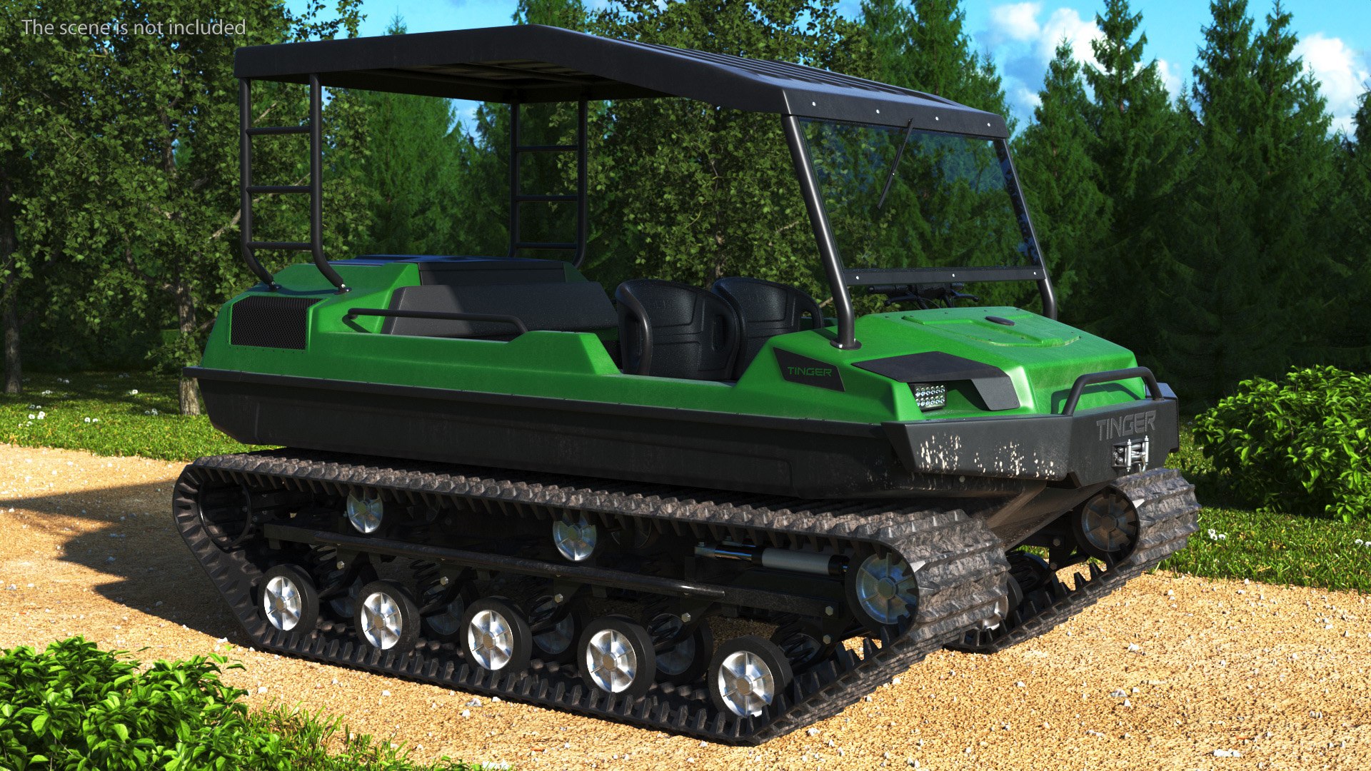 3D Model ATV Tinger Track Dirty - TurboSquid 2003141