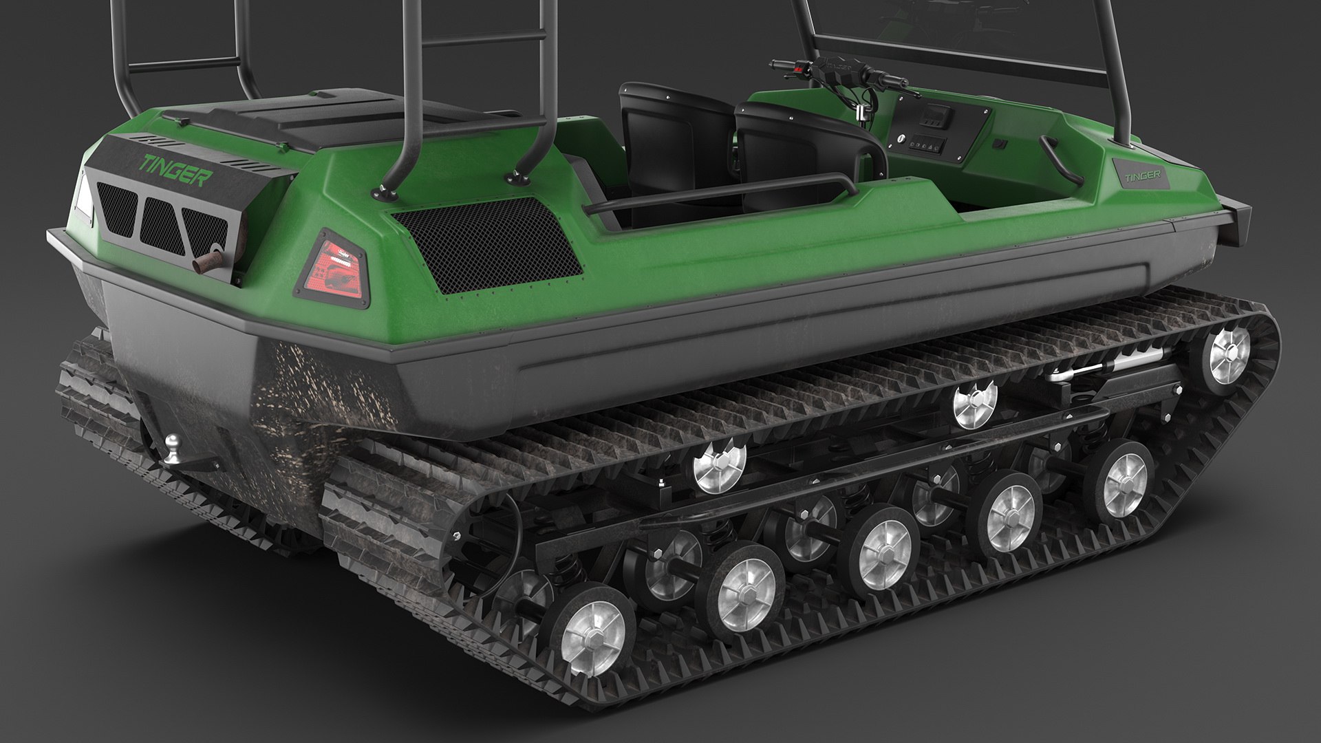 3D Model ATV Tinger Track Dirty - TurboSquid 2003141