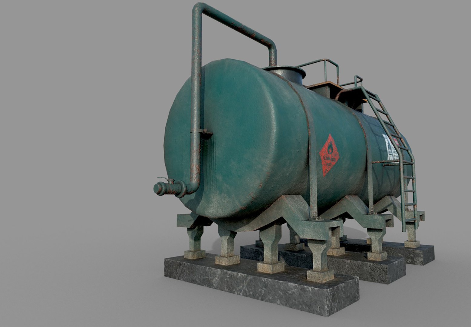 3D Industrial Old Tank Model - TurboSquid 1750805