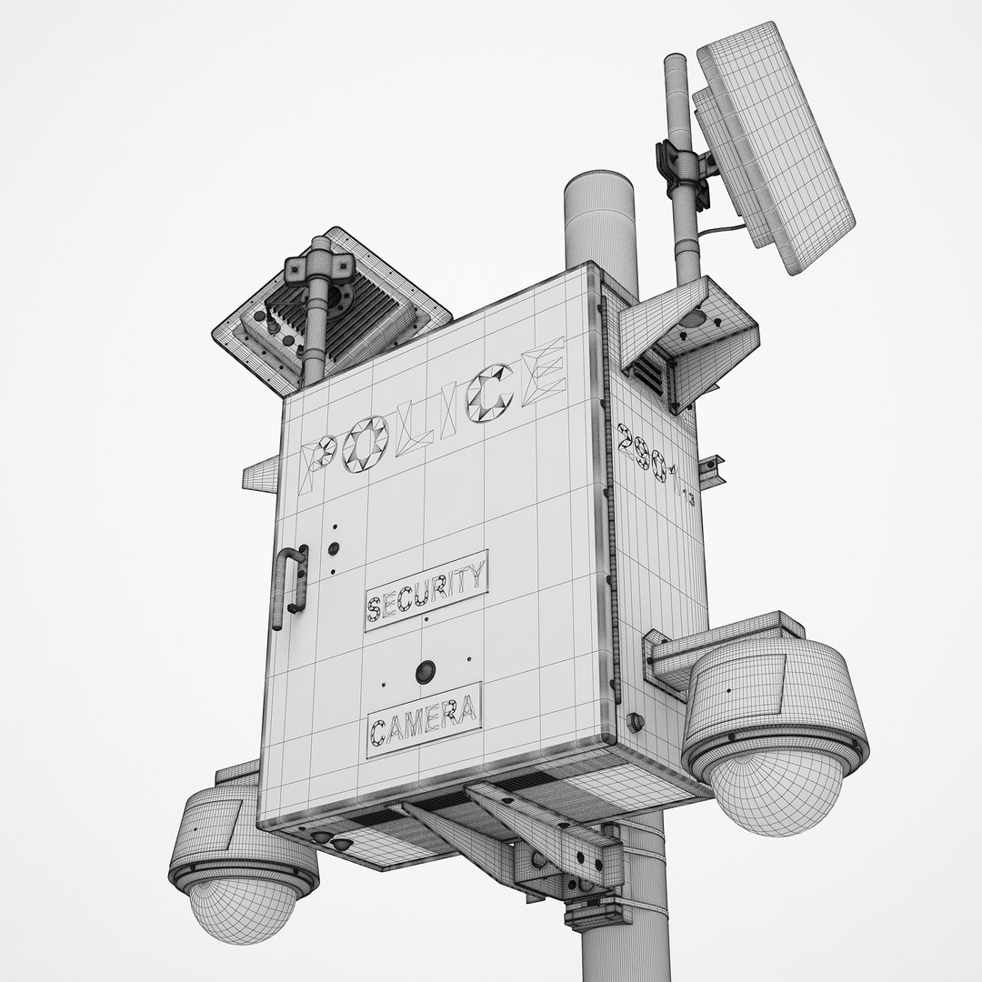 3D cctv police street model - TurboSquid 1696550