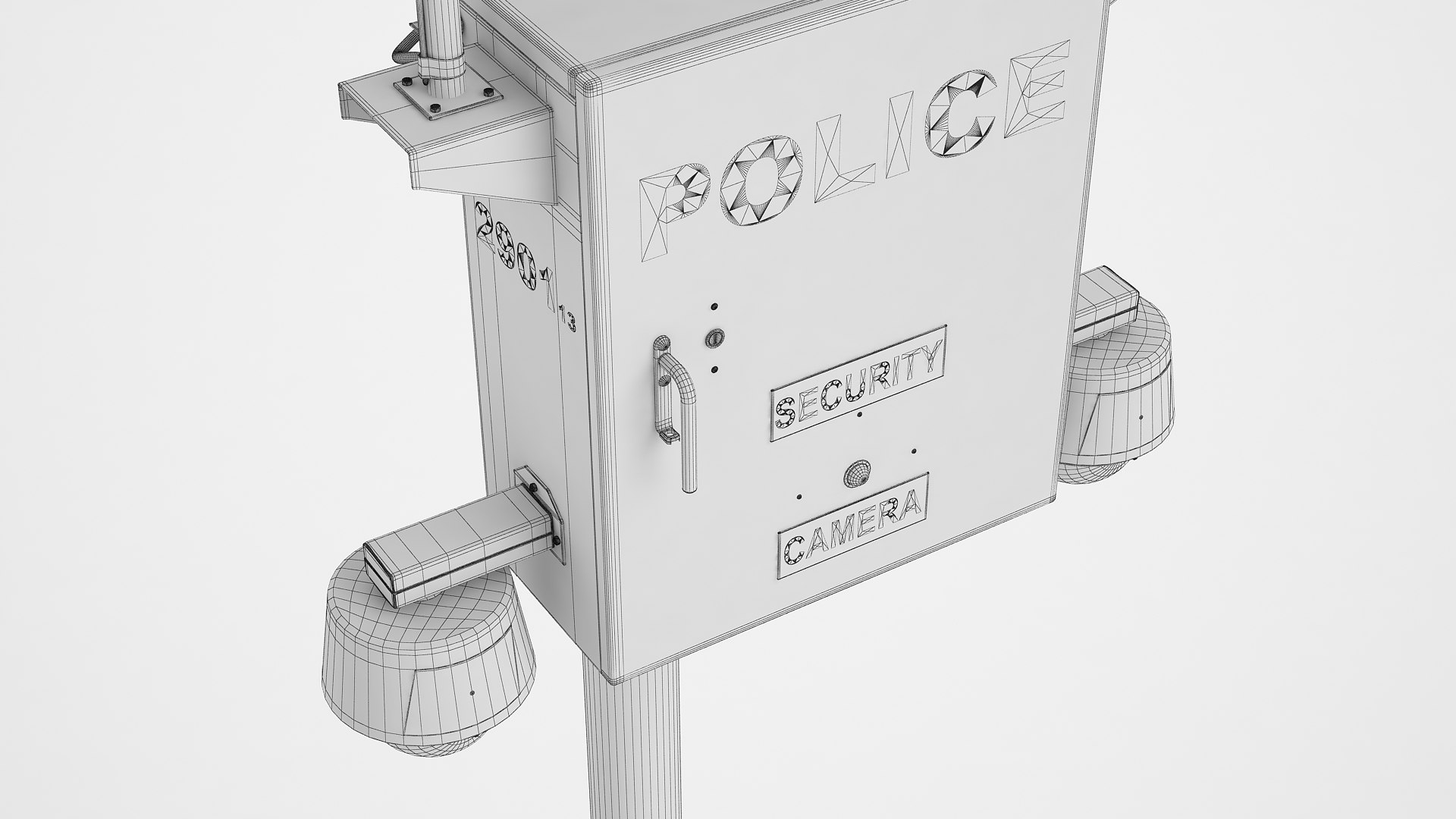 3D cctv police street model - TurboSquid 1696550