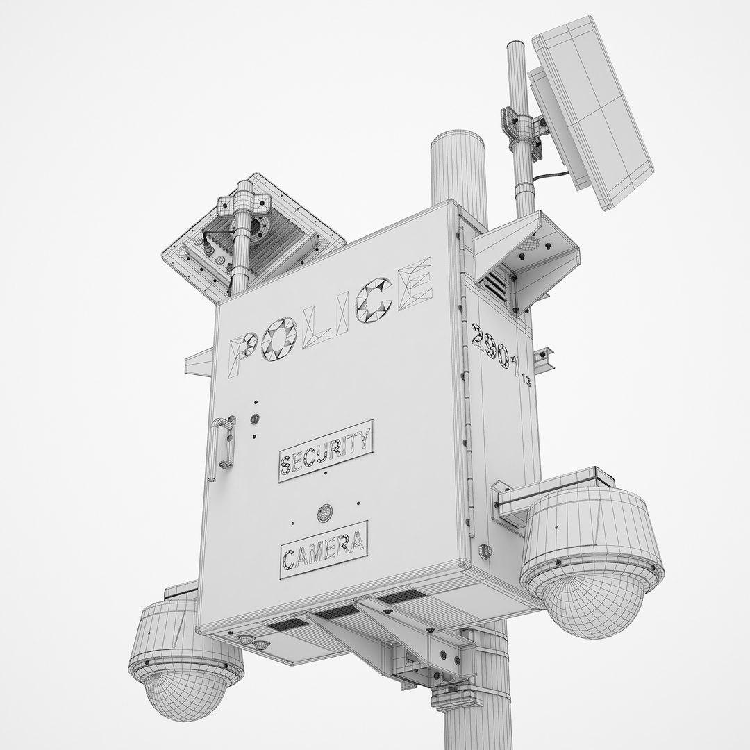3D cctv police street model - TurboSquid 1696550