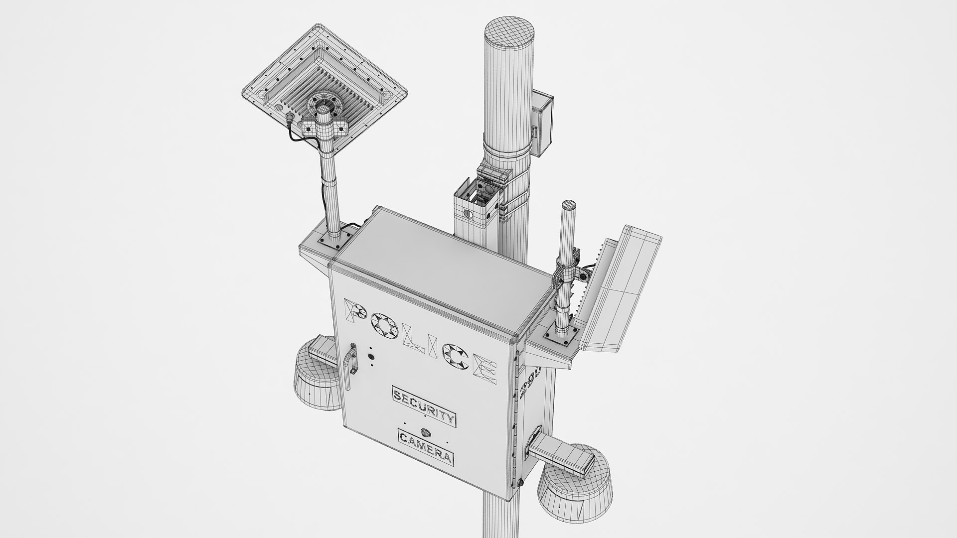 3D cctv police street model - TurboSquid 1696550