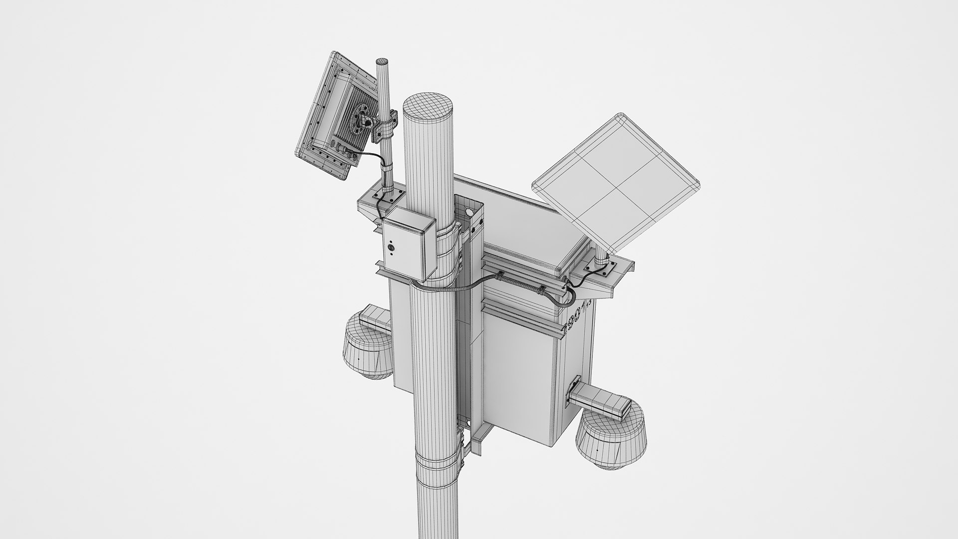 3D cctv police street model - TurboSquid 1696550