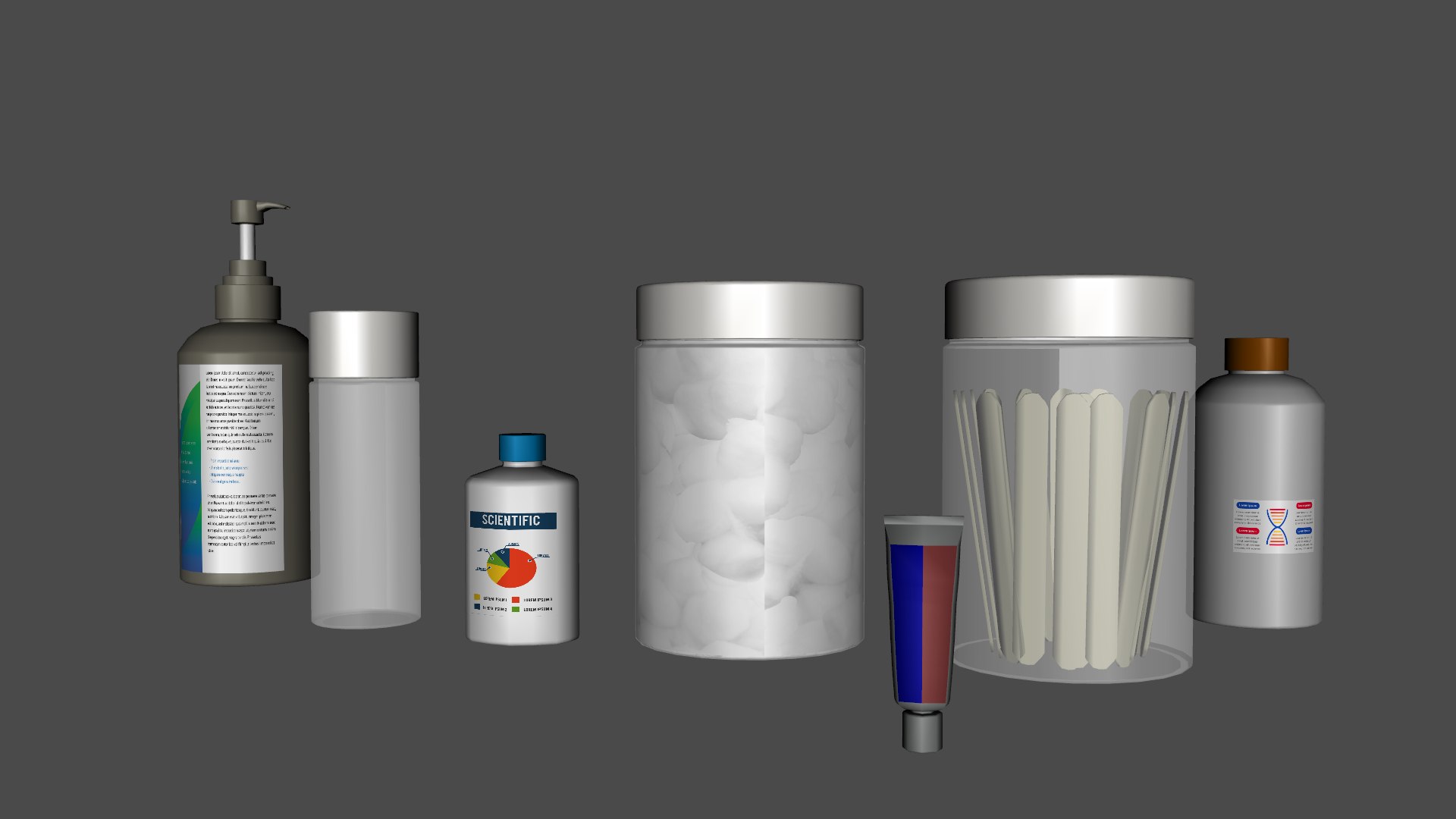 3D Medical Bottles And Jars Pack Low-poly 3D Model Model - TurboSquid ...