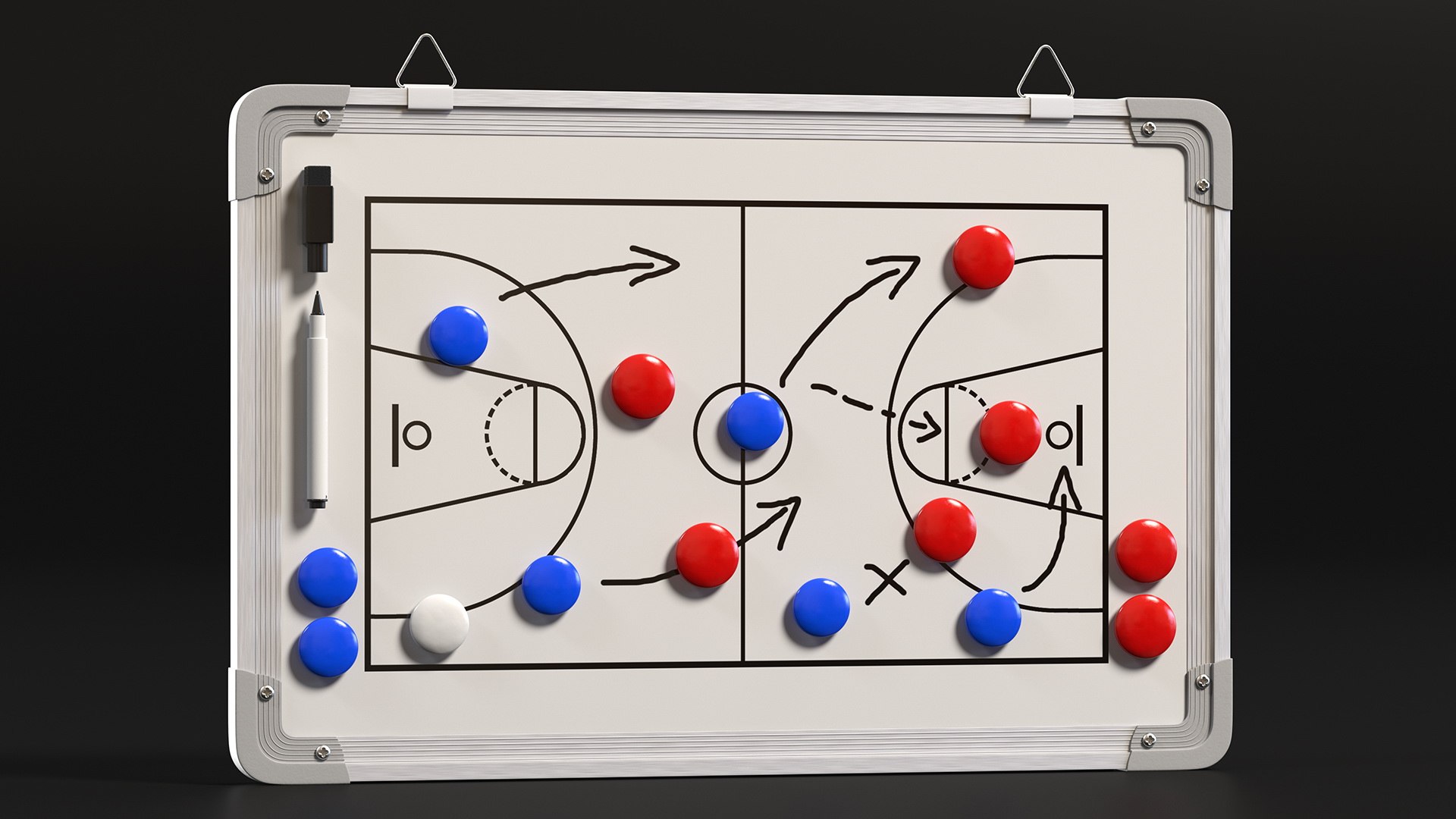 3D Basketball Coaching Board With Game Plan Fur - TurboSquid 1961519