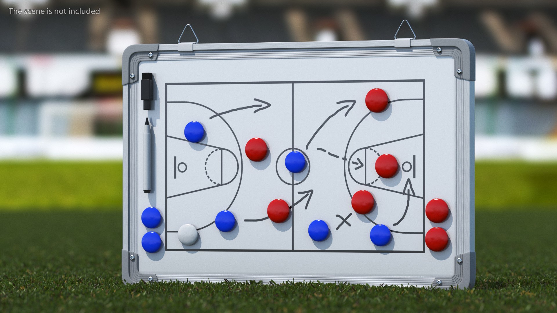 3D Basketball Coaching Board With Game Plan Fur - TurboSquid 1961519