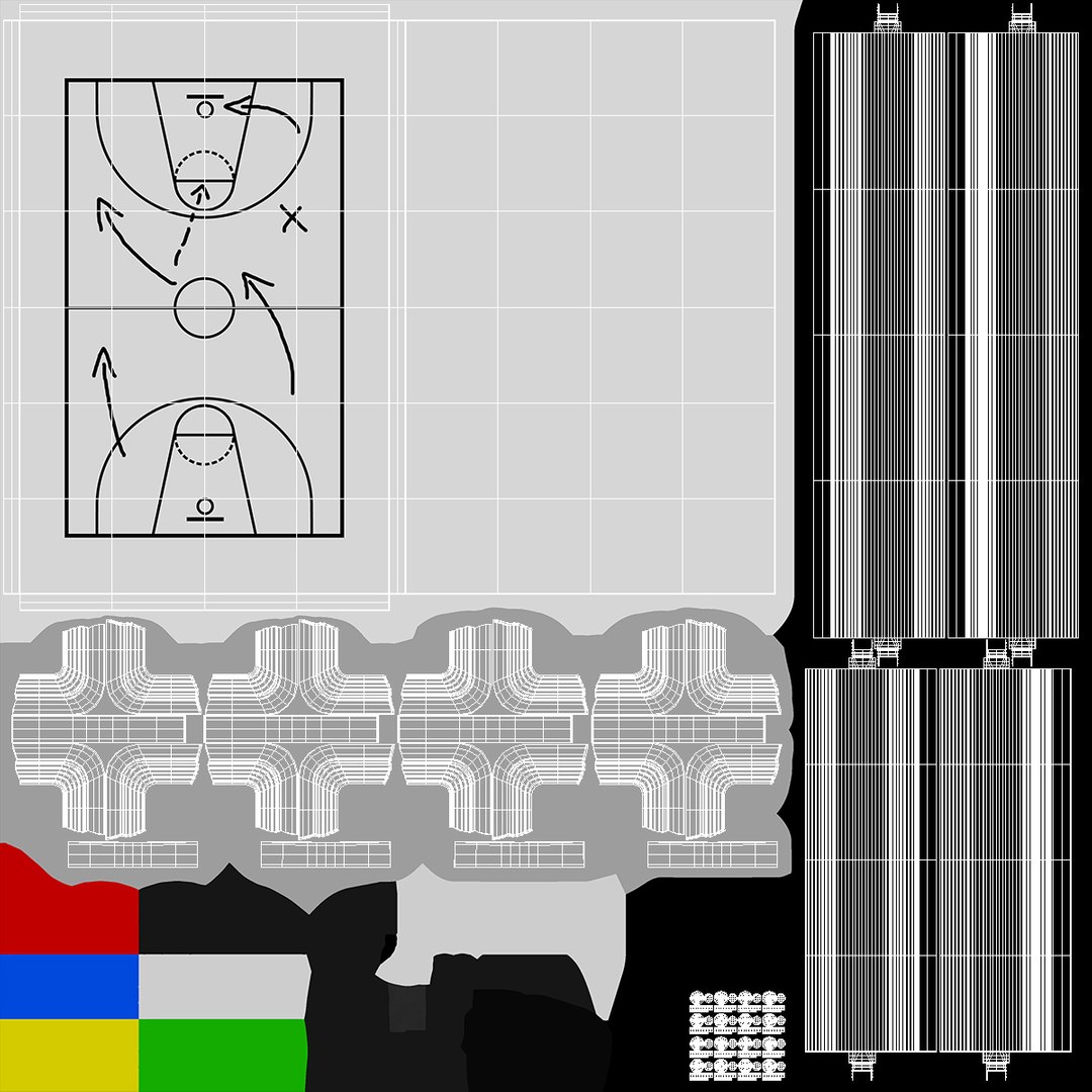 3D Basketball Coaching Board with Game Plan Fur - TurboSquid 1961519