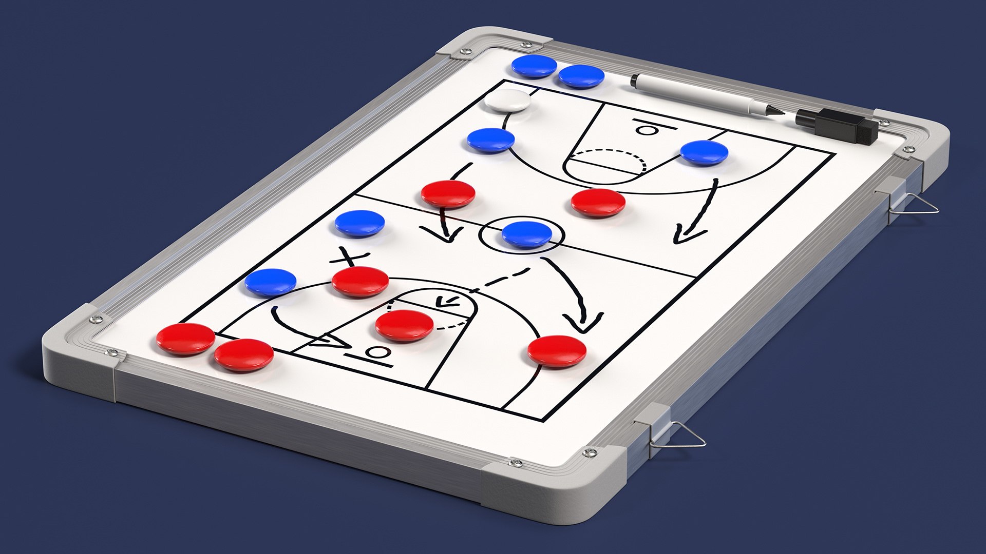 3D Basketball Coaching Board With Game Plan Fur - TurboSquid 1961519