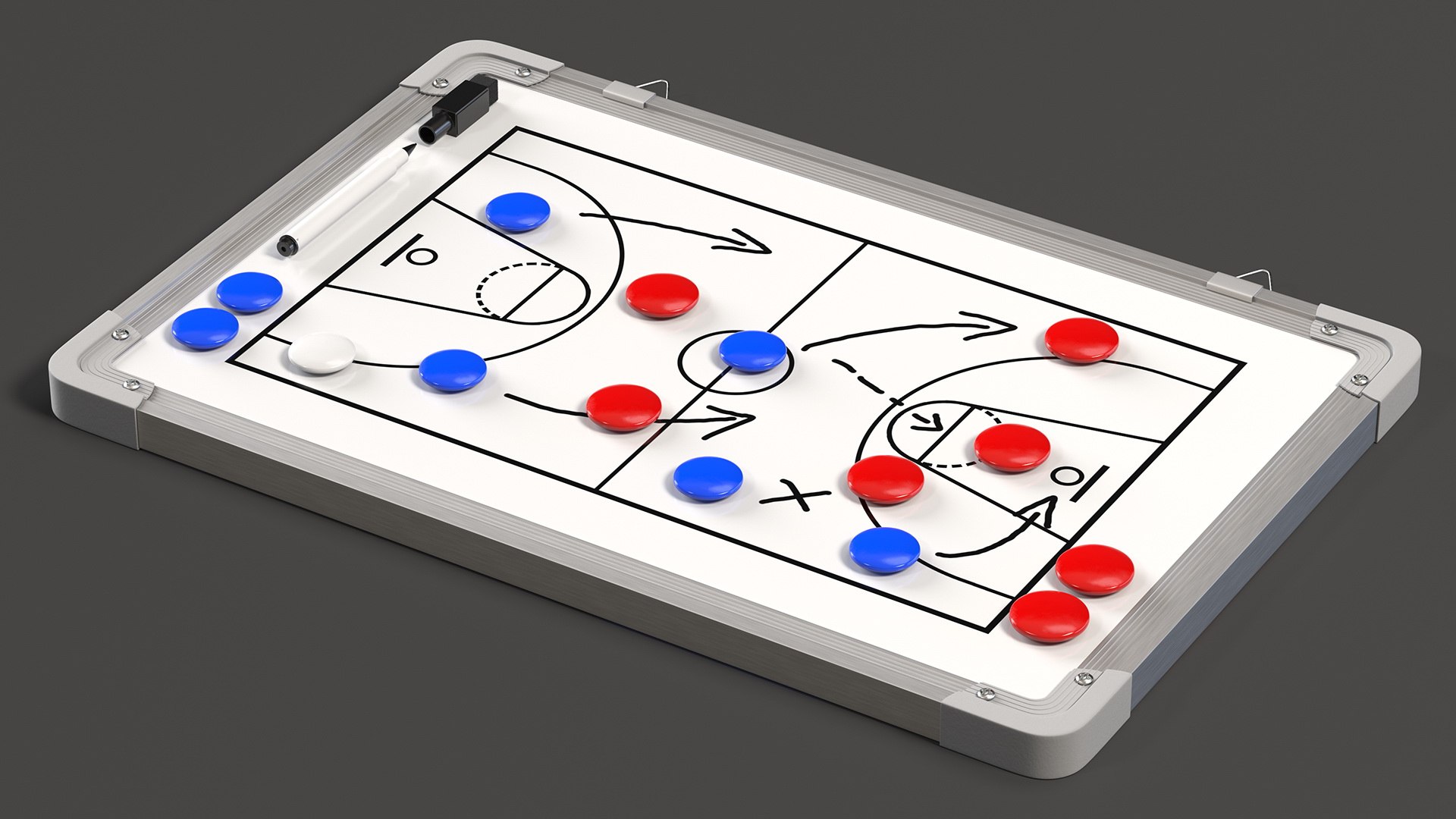 3D Basketball Coaching Board With Game Plan Fur - TurboSquid 1961519