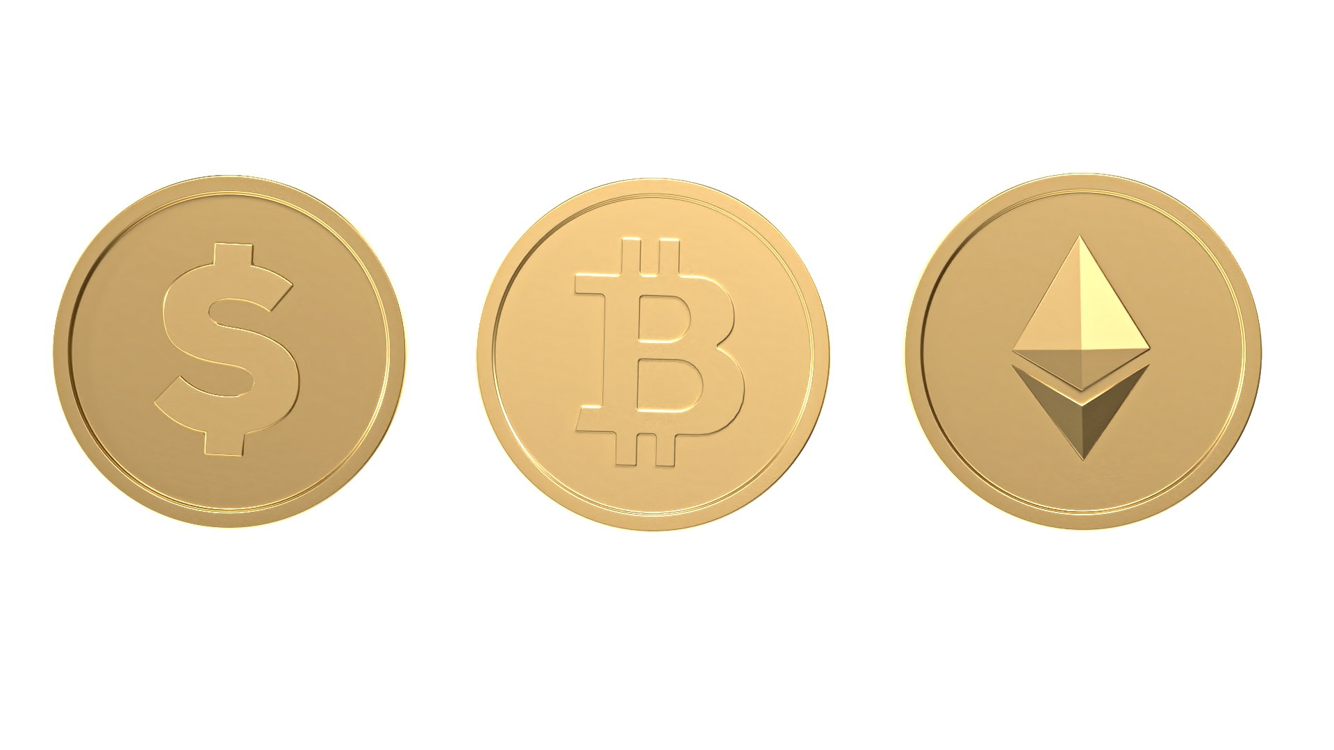 3D Crypto Coins 3d models - TurboSquid 1863341