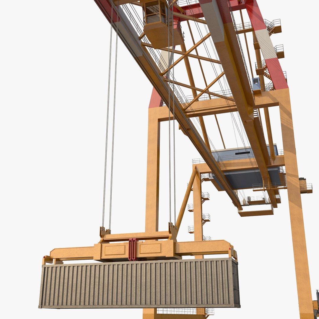 3d Container Crane V2 Model