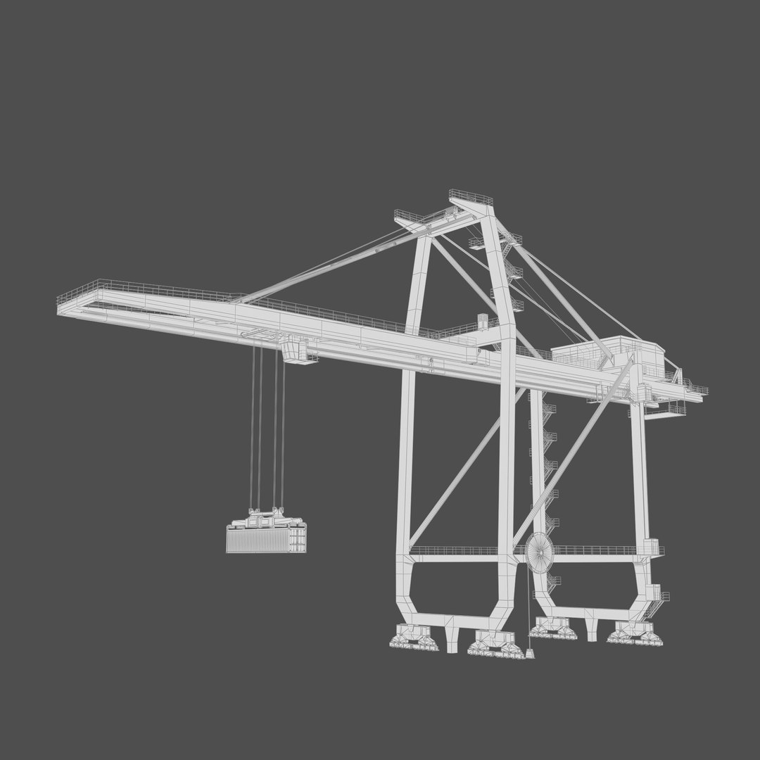 3d Container Crane V2 Model