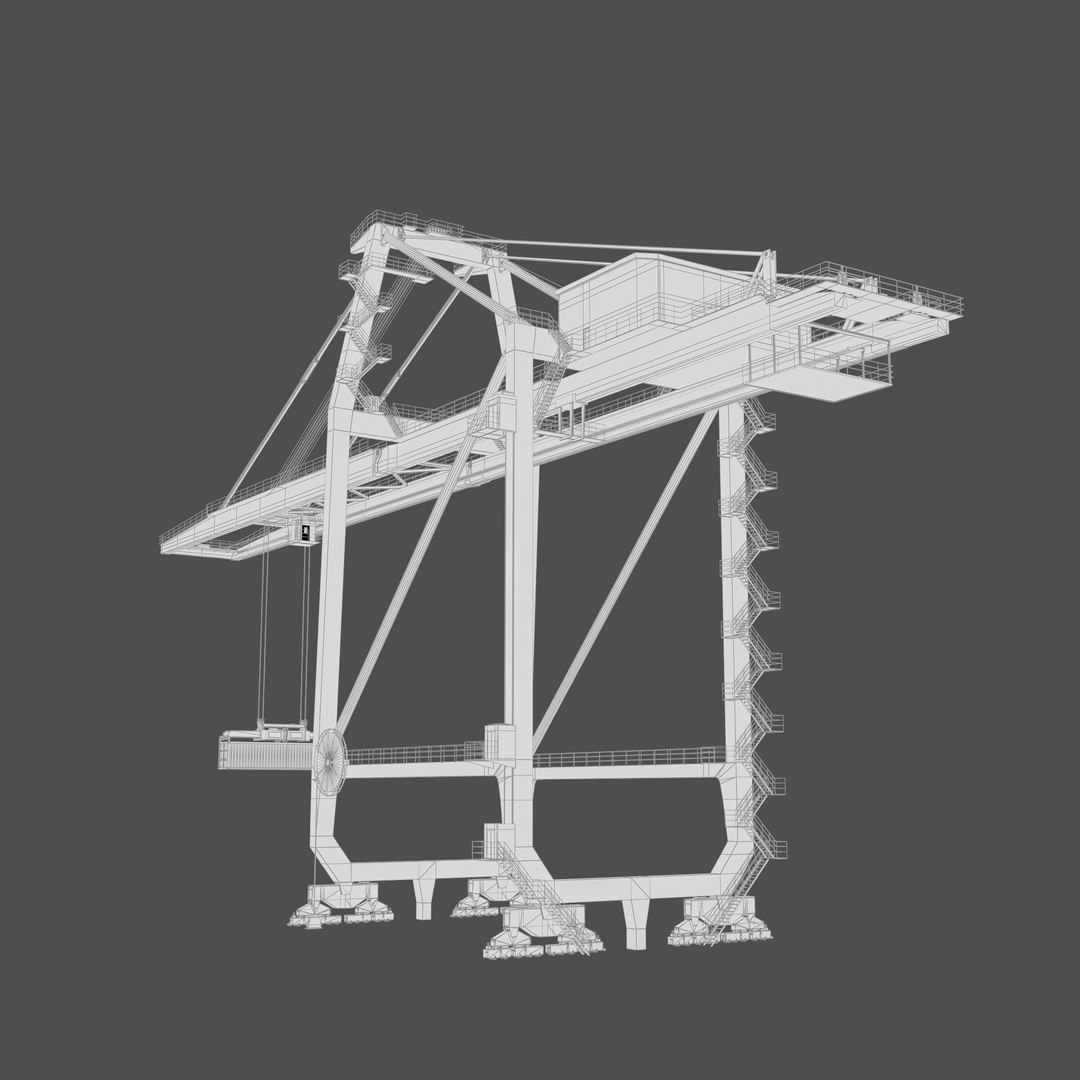 3d Container Crane V2 Model