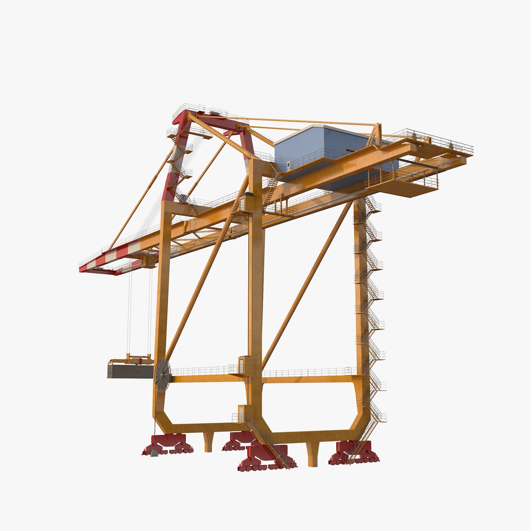 3d Container Crane V2 Model