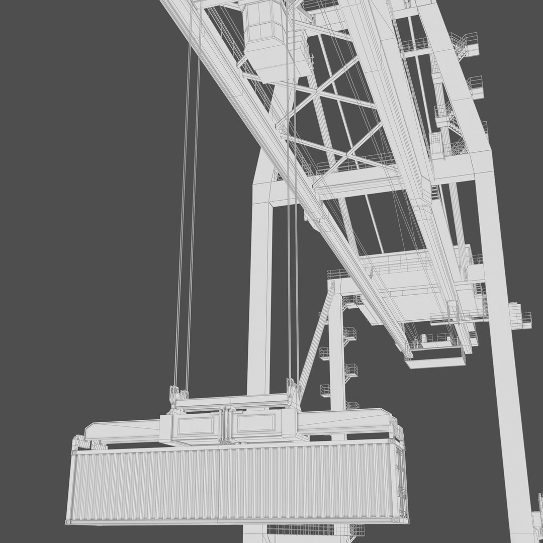 3d Container Crane V2 Model