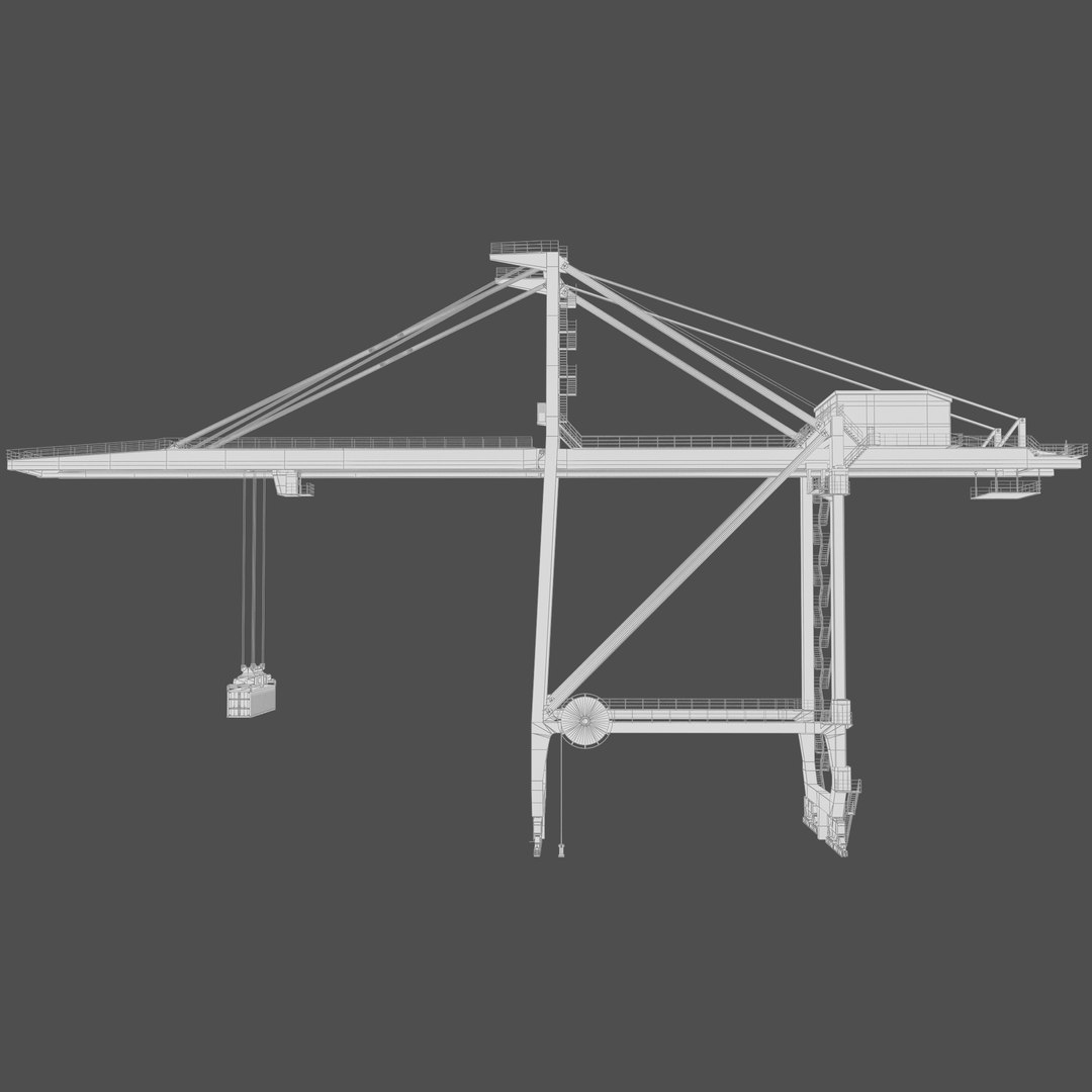 3d Container Crane V2 Model