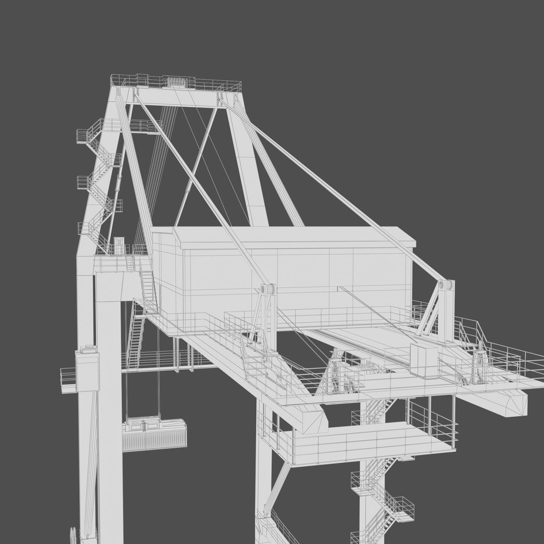 3d Container Crane V2 Model