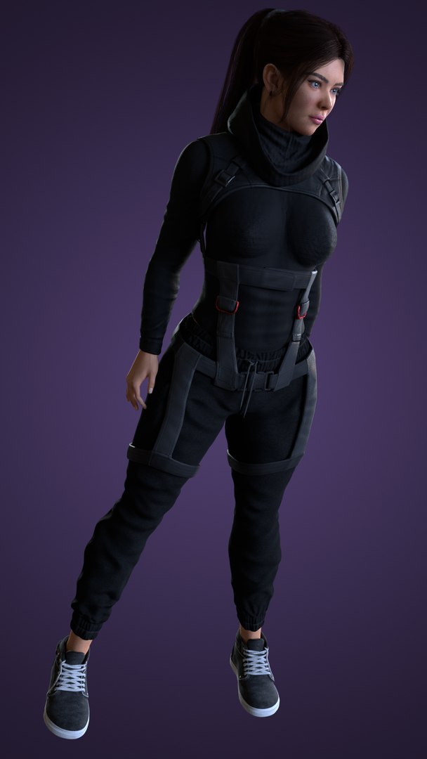 3D Spy Girl - Game Ready VR AR Low-poly 3d Model - TurboSquid 2070188