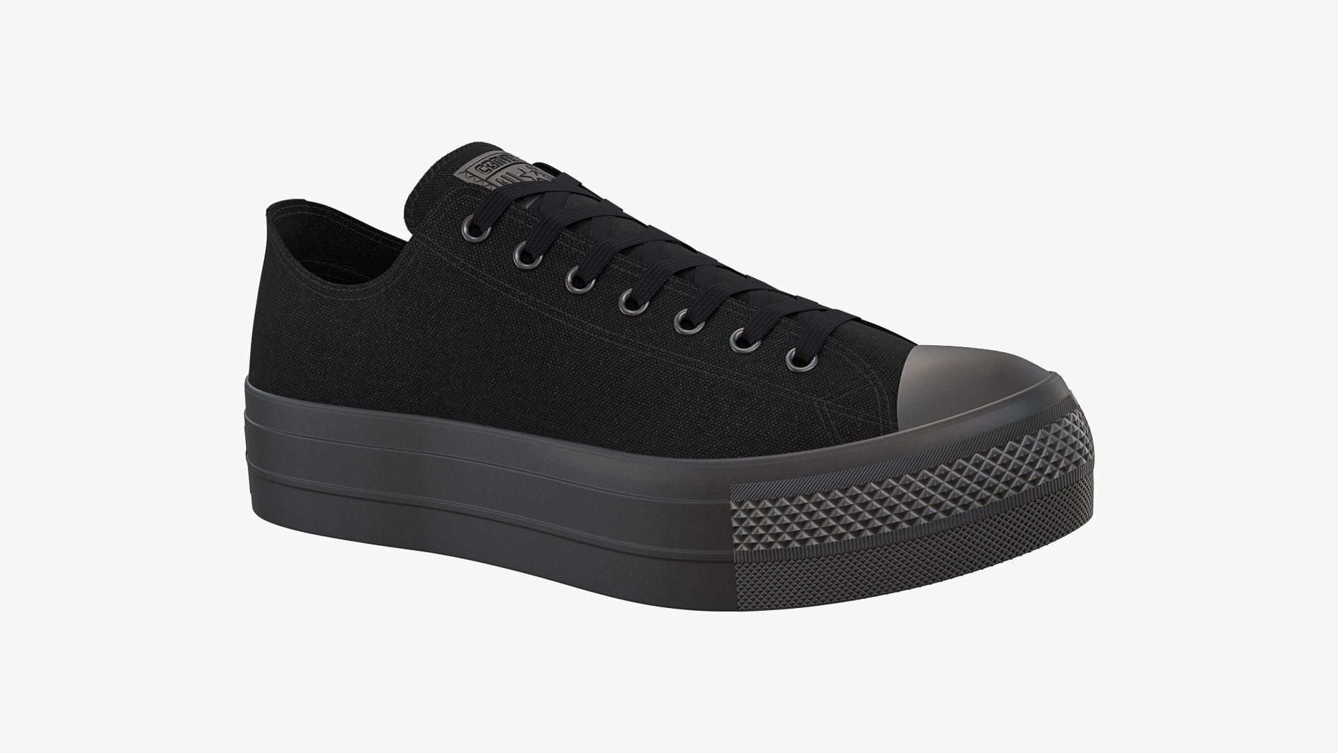 Chuck Taylor All Star Lift Platform Low Top Mono Black 3D model ...