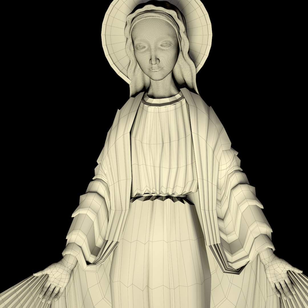 3d virgin mary model