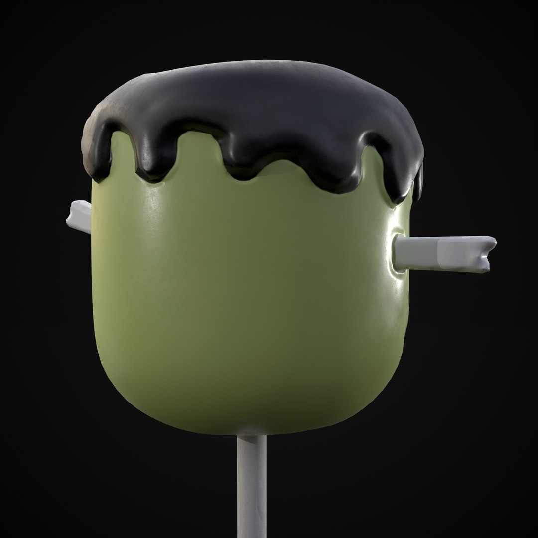 Frankenstein Cake Pop 3D - TurboSquid 2078328