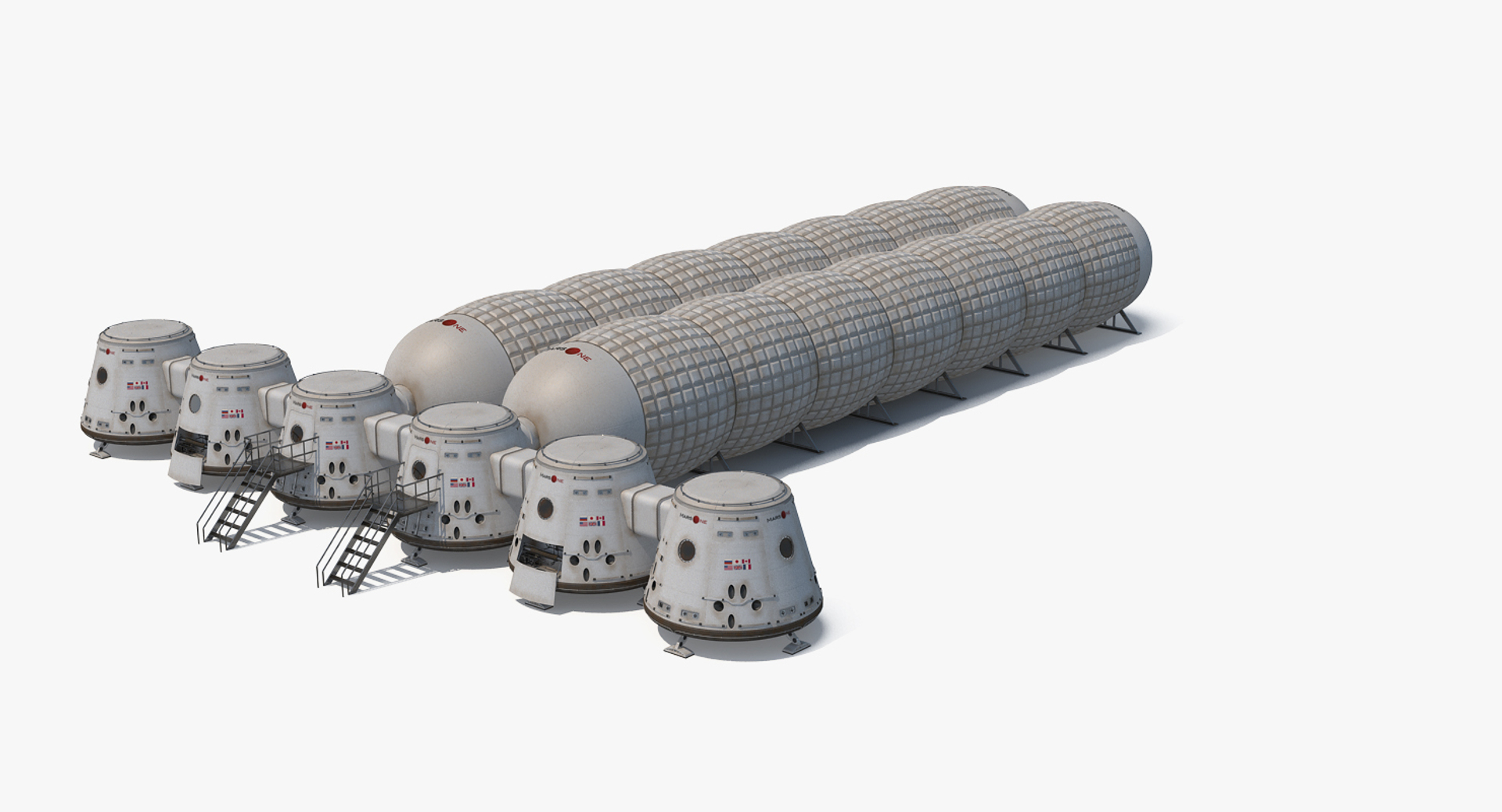 3D Space Colony Structures - TurboSquid 1332370