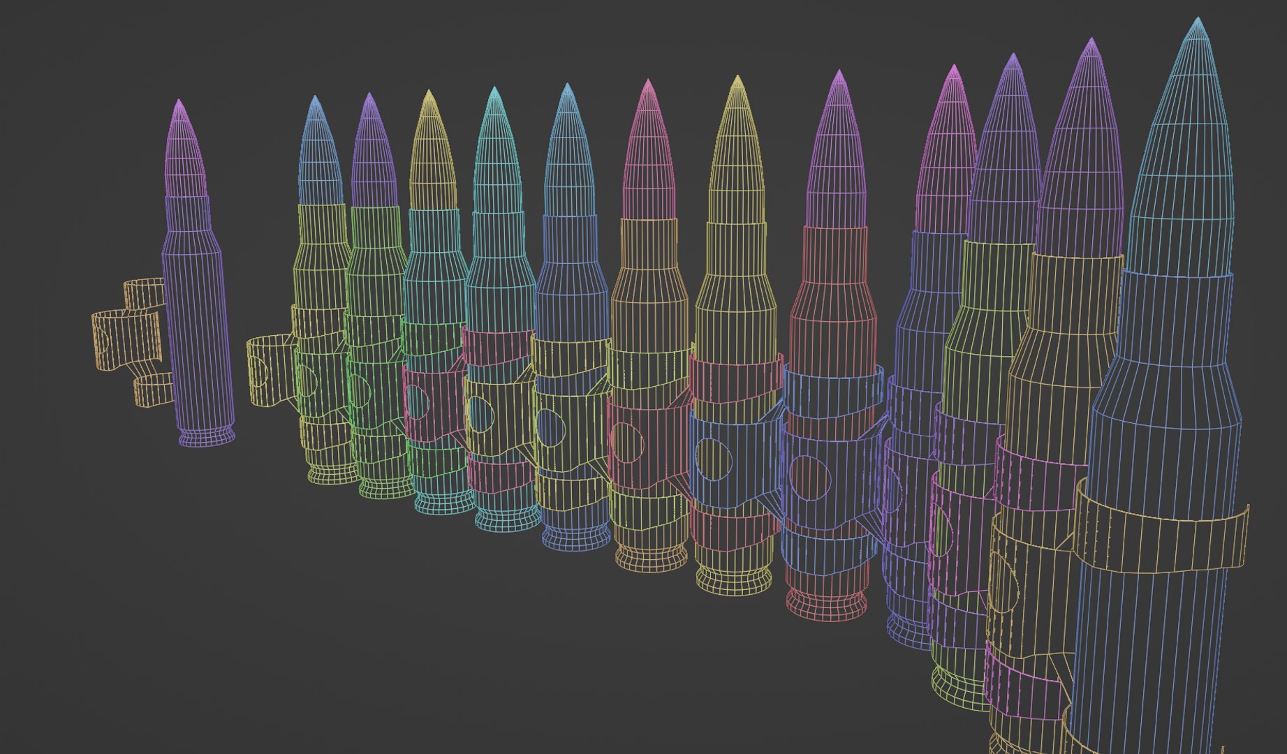 Realistic Strip Bullet High Poly 3D - TurboSquid 2055523