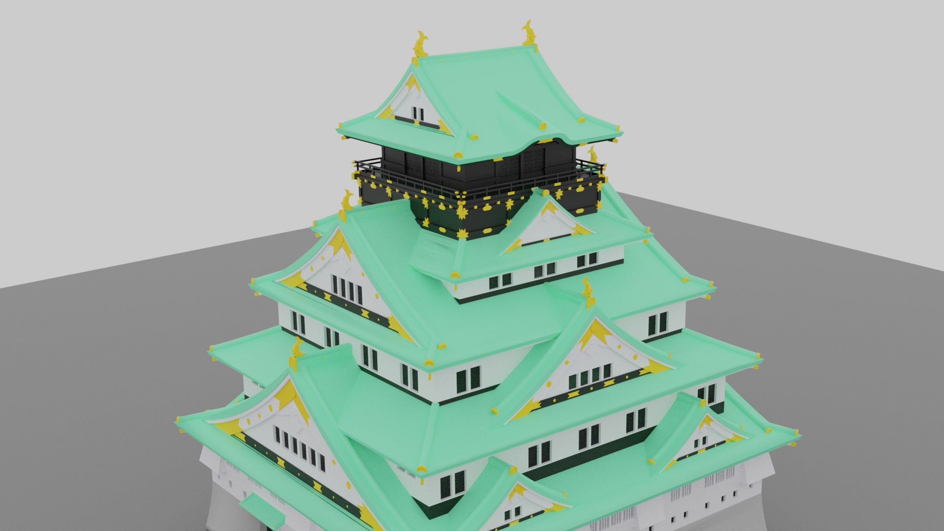 Osaka Castle model - TurboSquid 1826616
