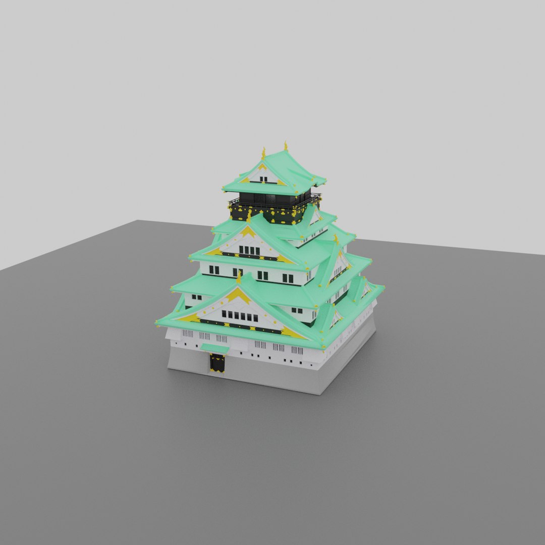 Osaka Castle model - TurboSquid 1826616