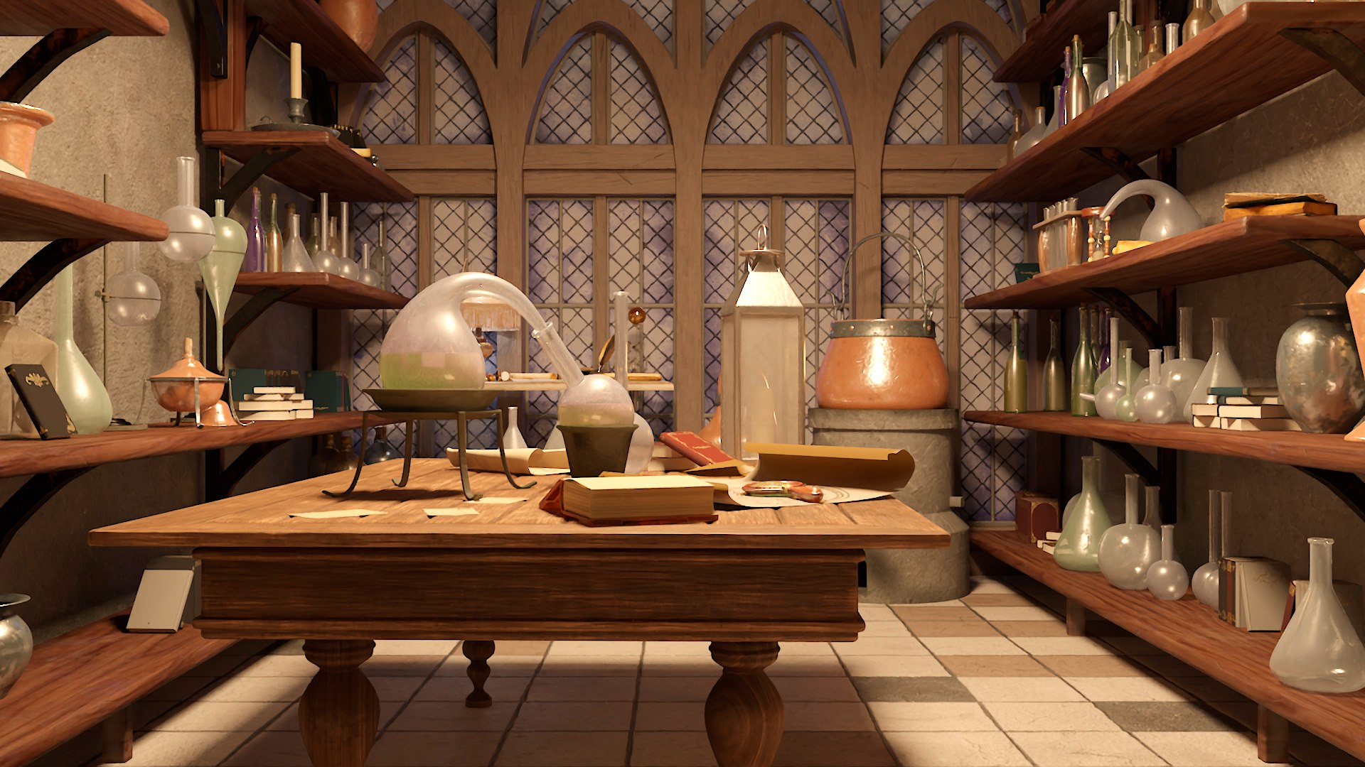 Medieval Alchemist Laboratory 3D - TurboSquid 2296394