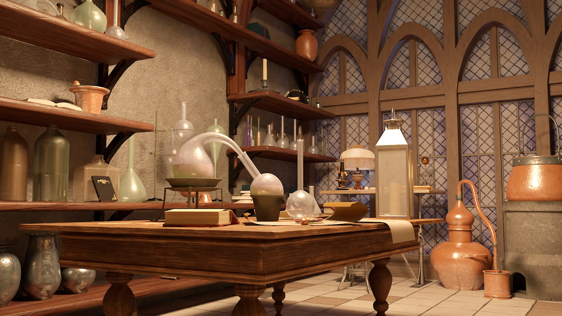 Medieval Alchemist Laboratory 3D - TurboSquid 2296394