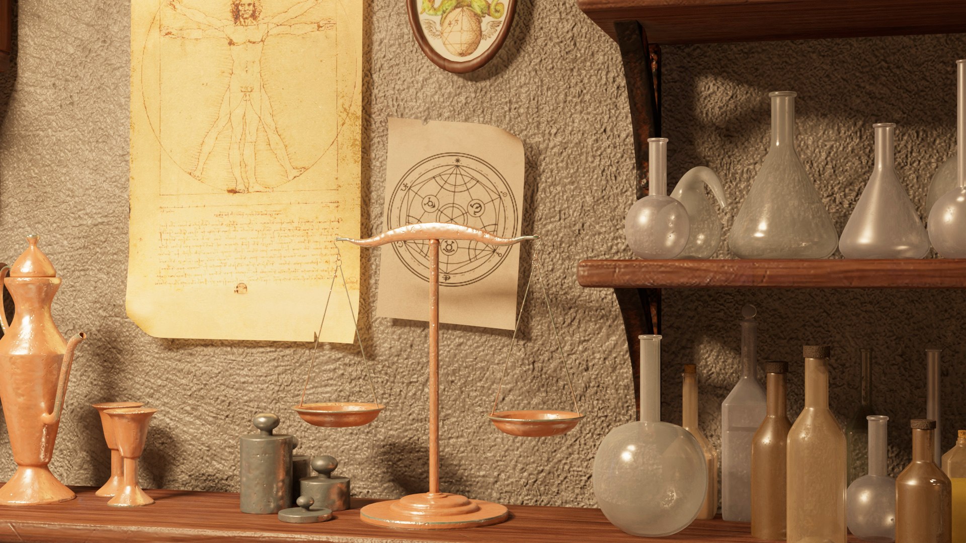 Medieval Alchemist Laboratory 3D - TurboSquid 2296394